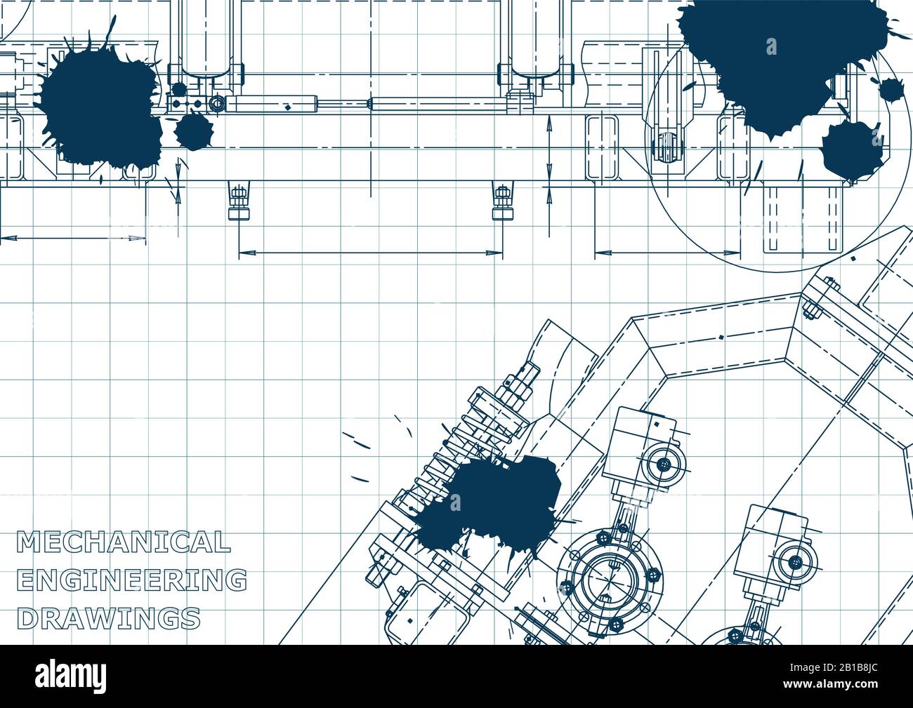 Computer aided design systems. Technical illustrations, backgrounds ...