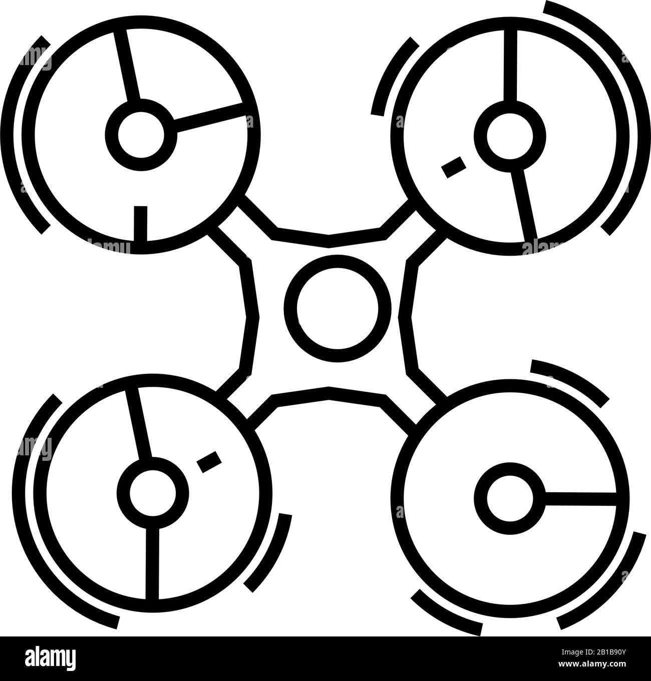 Controlling line icon, concept sign, outline vector illustration ...