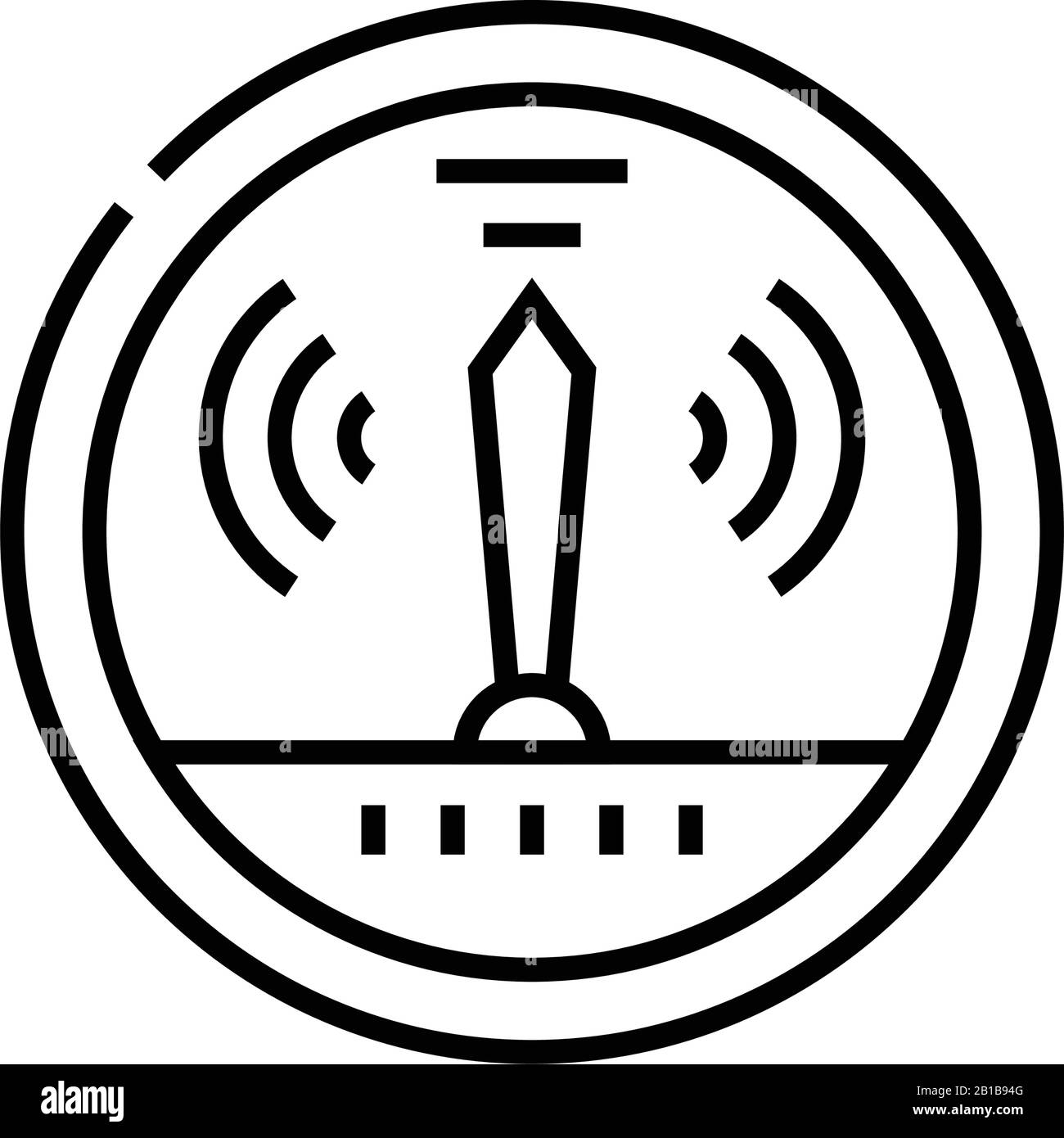 Counter line icon, concept sign, outline vector illustration, linear ...