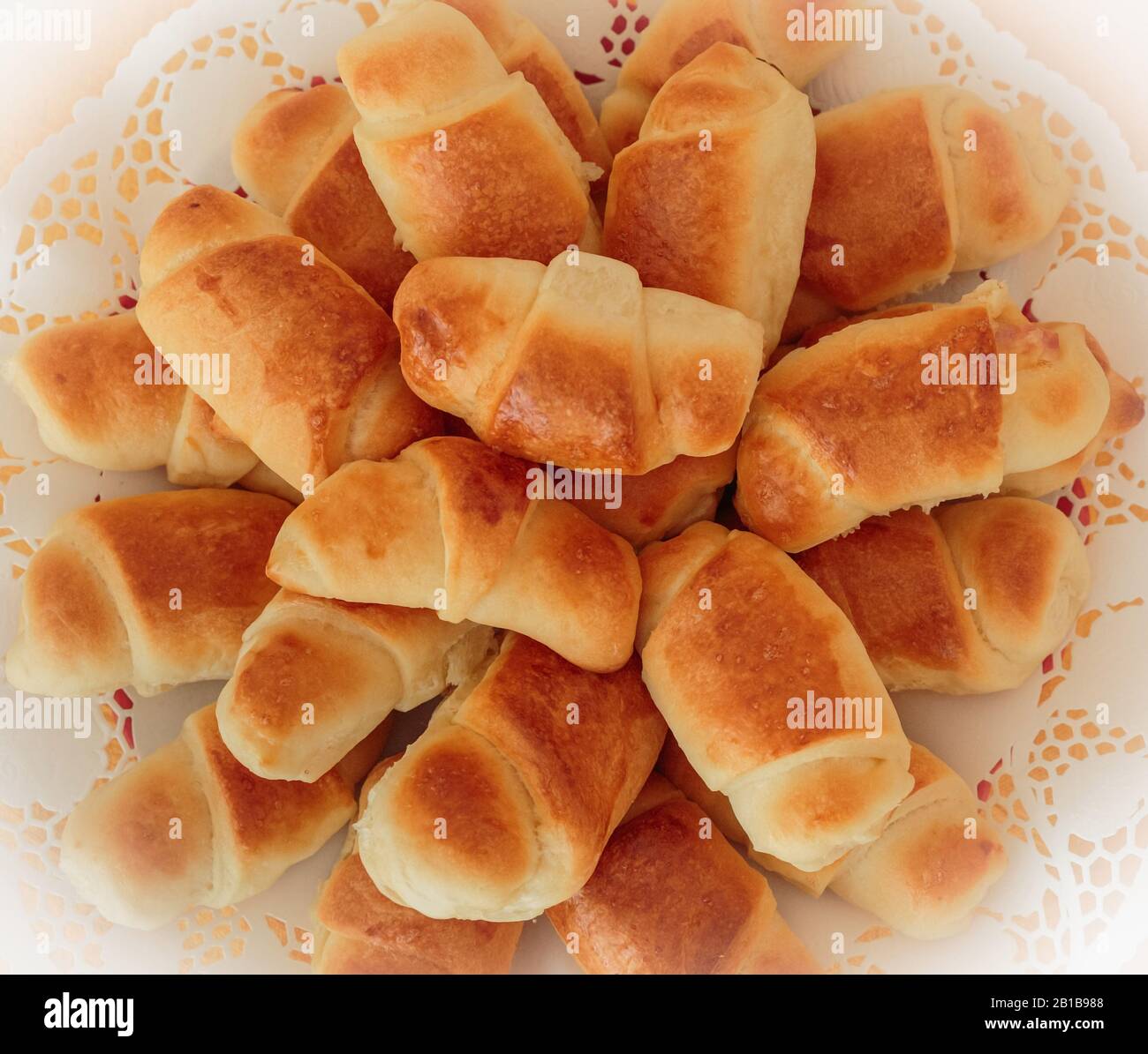 Mini croissant bread on buffet line Stock Photo - Alamy