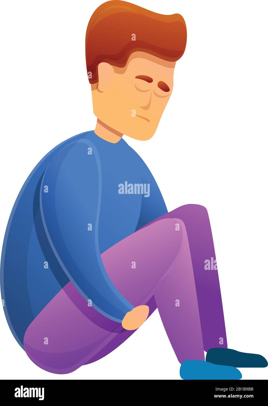 School boy depression icon. Cartoon of school boy depression vector ...