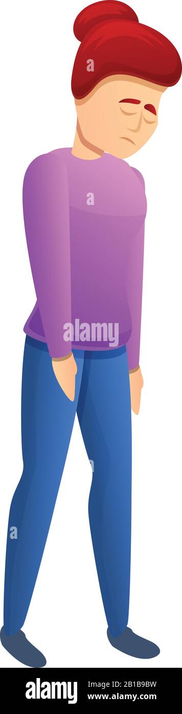 Sad mother icon. Cartoon of sad mother vector icon for web design ...