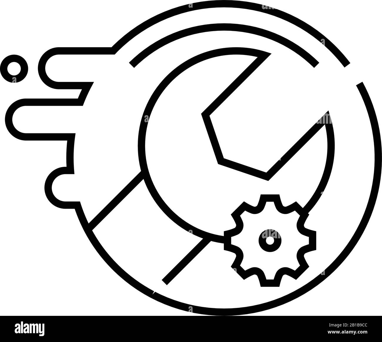 Customization line icon, concept sign, outline vector illustration ...