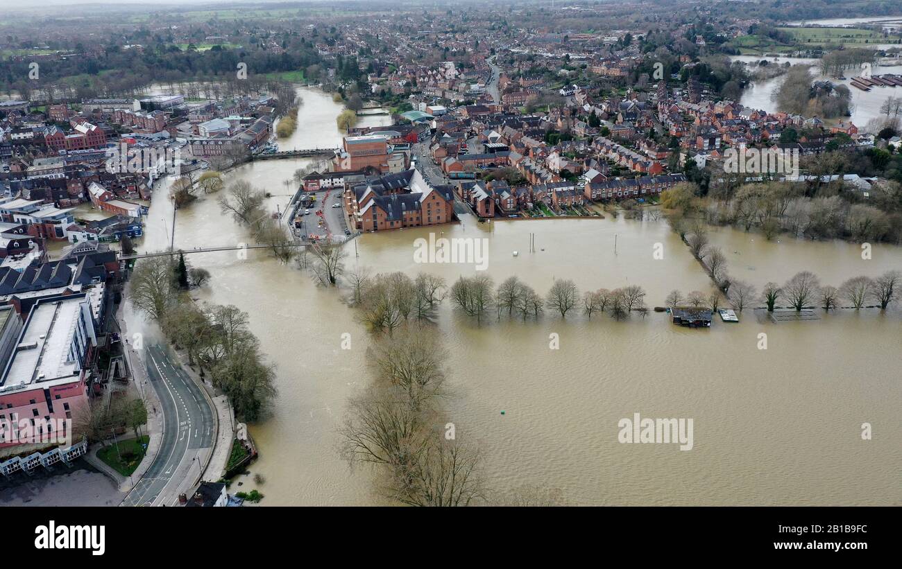 Shrewsbury floods aerial hi-res stock photography and images - Alamy