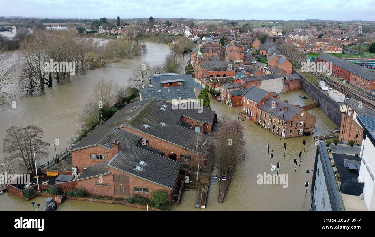 Floods uk 2020 aerial hi-res stock photography and images - Alamy