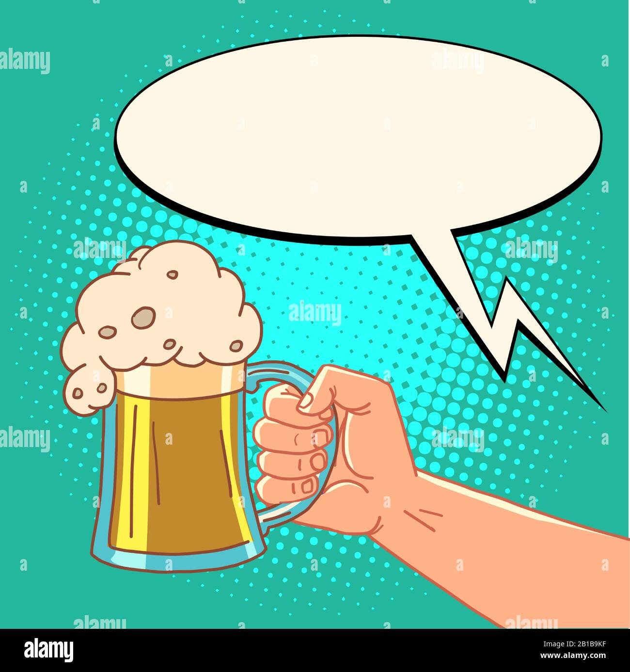 toast at a party foam beer in a mug Stock Vector Image & Art - Alamy