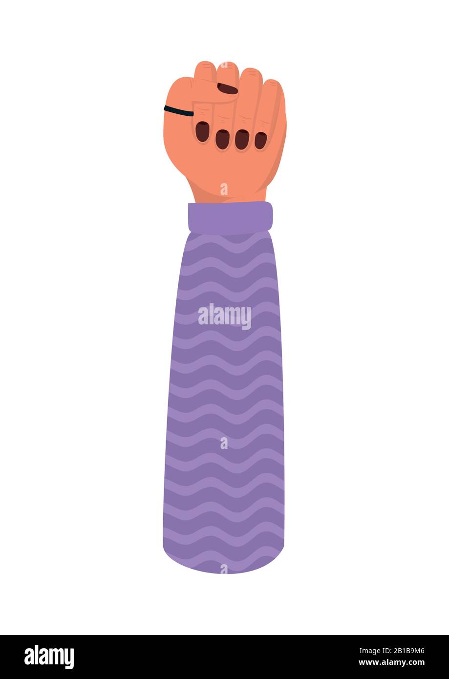 Isolated female fist hand vector design Stock Vector Image & Art - Alamy