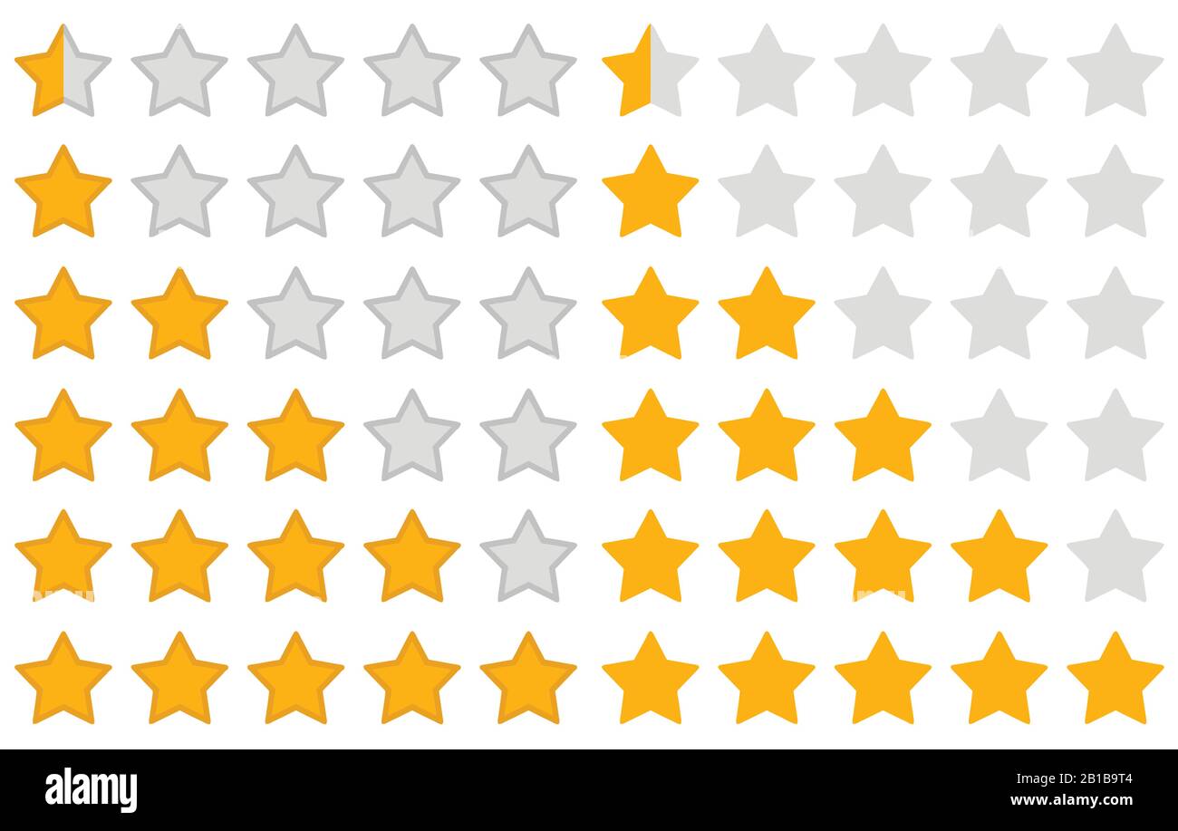Rating stars illustration isolated on white Stock Vector Image & Art - Alamy