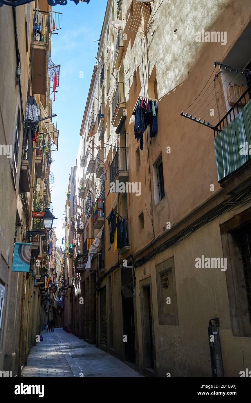 Spanish street view Stock Photo - Alamy
