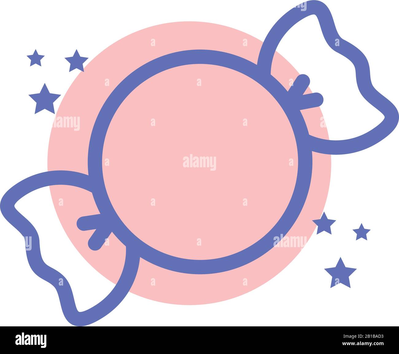 Isolated sweet candy block line style icon vector design Stock Vector ...