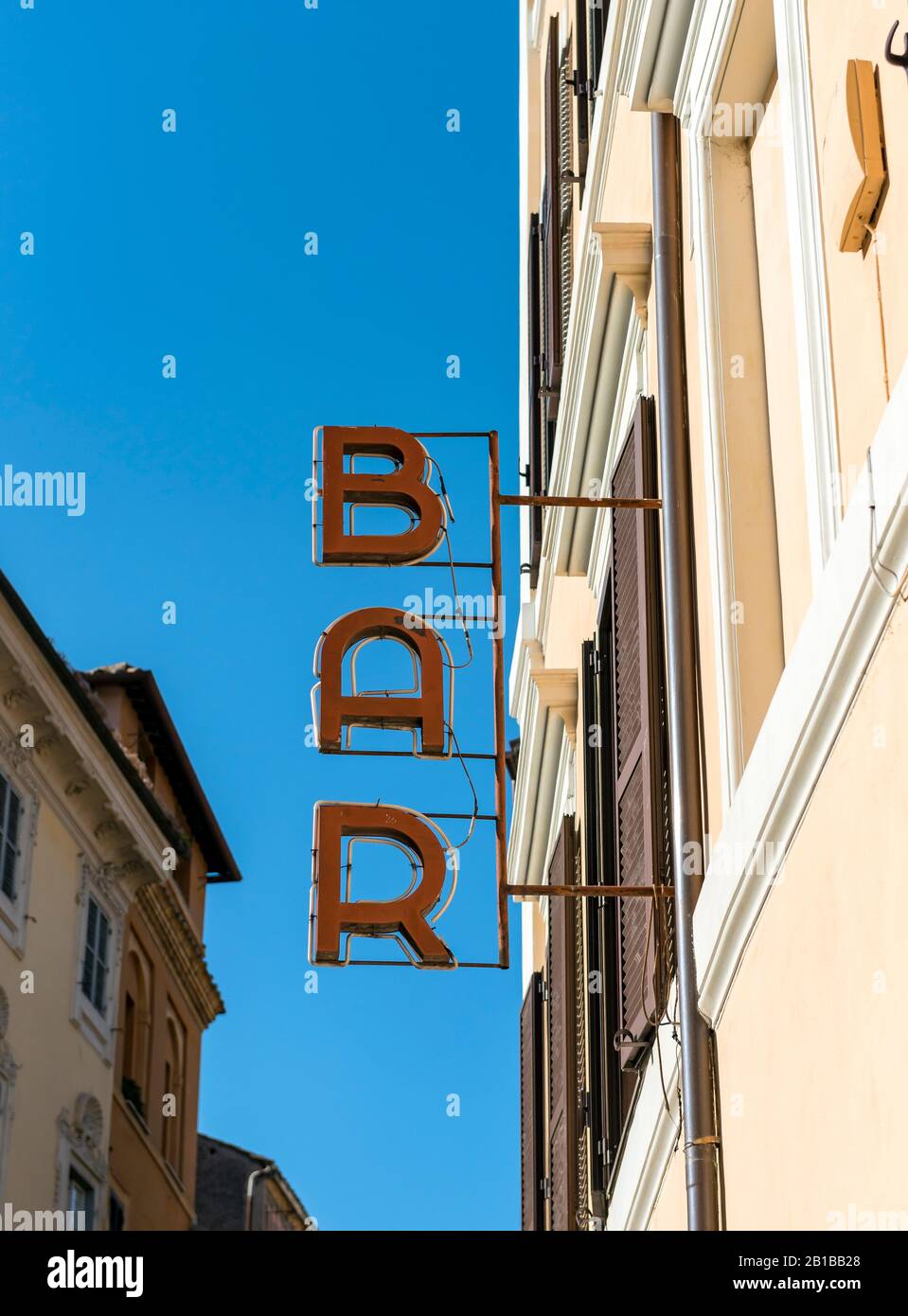Typical Italian Bar Sign, Rome, Italy Stock Photo - Alamy