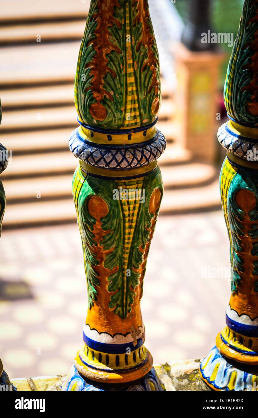 abstract wall design on the historical streets of spanish cities Stock ...