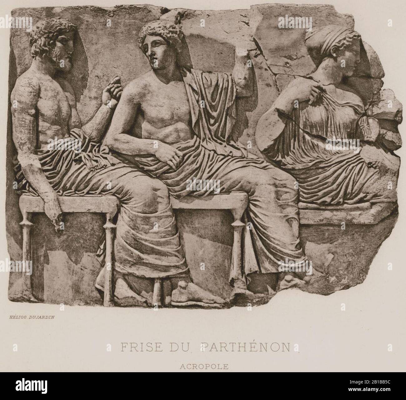 Frise du Parthenon Acropole - Cabrol Elie - 1889 Stock Photo - Alamy