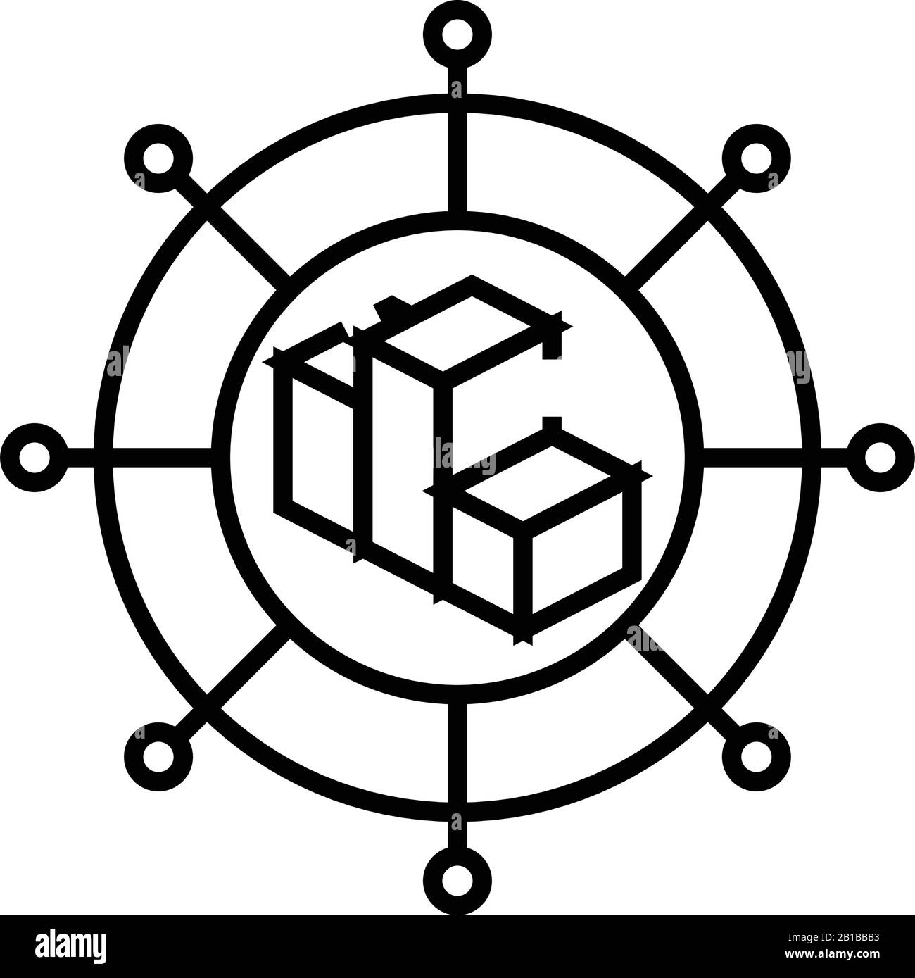 Diagram Data Line Icon Concept Sign Outline Vector Illustration Linear Symbol Stock Vector