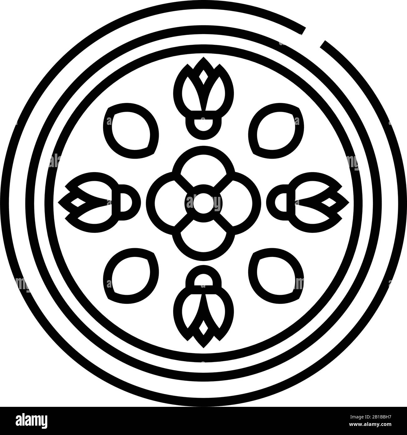 Creating patterns line icon, concept sign, outline vector illustration ...