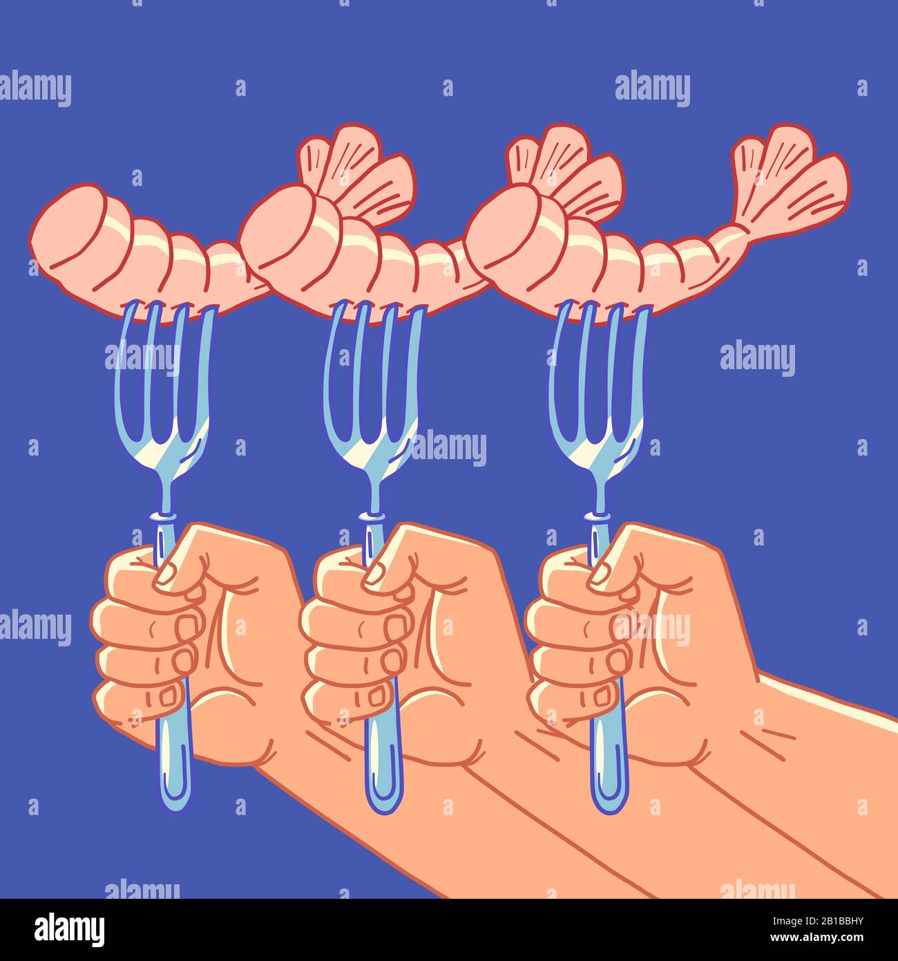 Fresh seafood background Stock Vector Images - Alamy