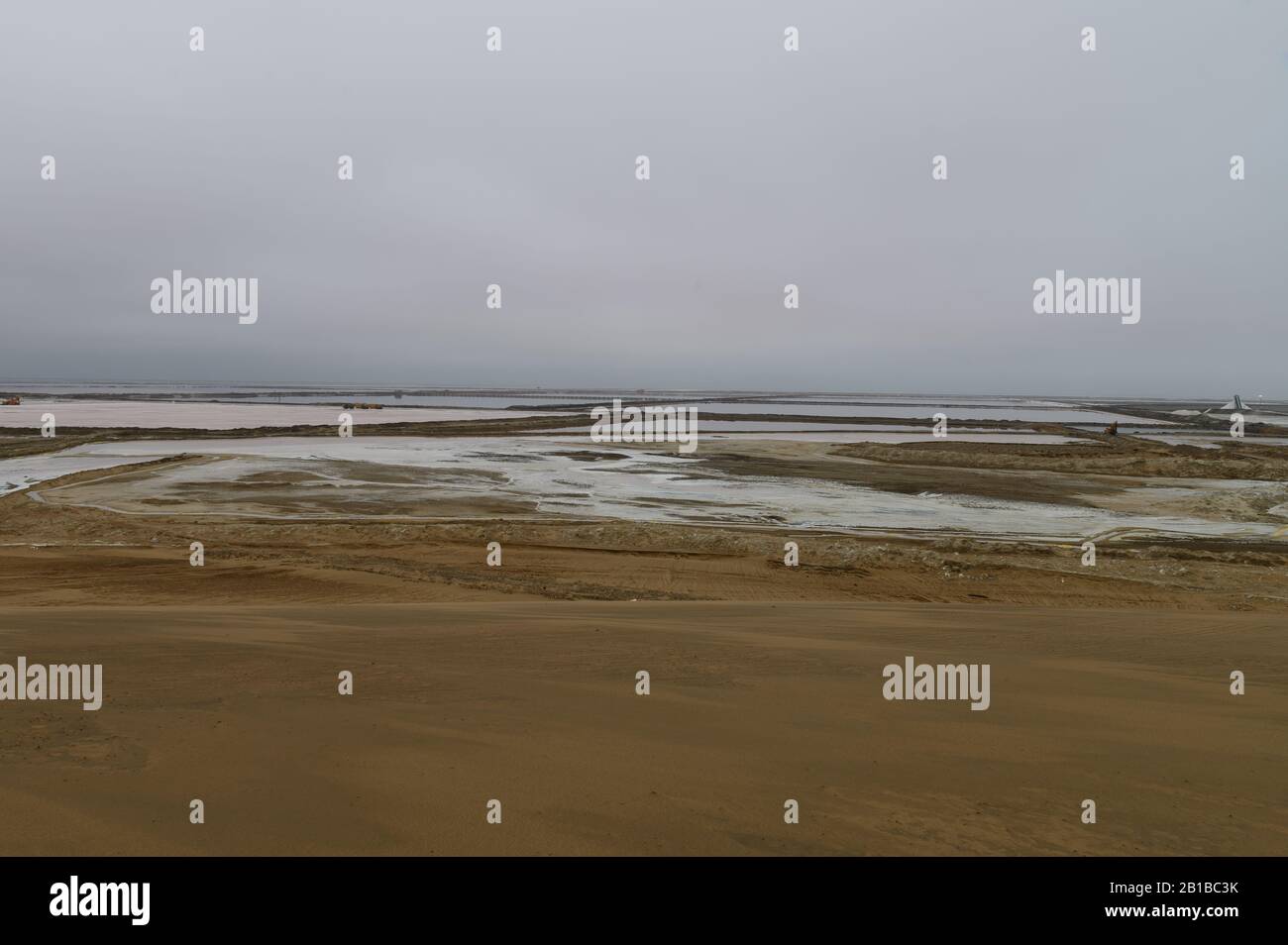 salt mining ponds Stock Photo - Alamy