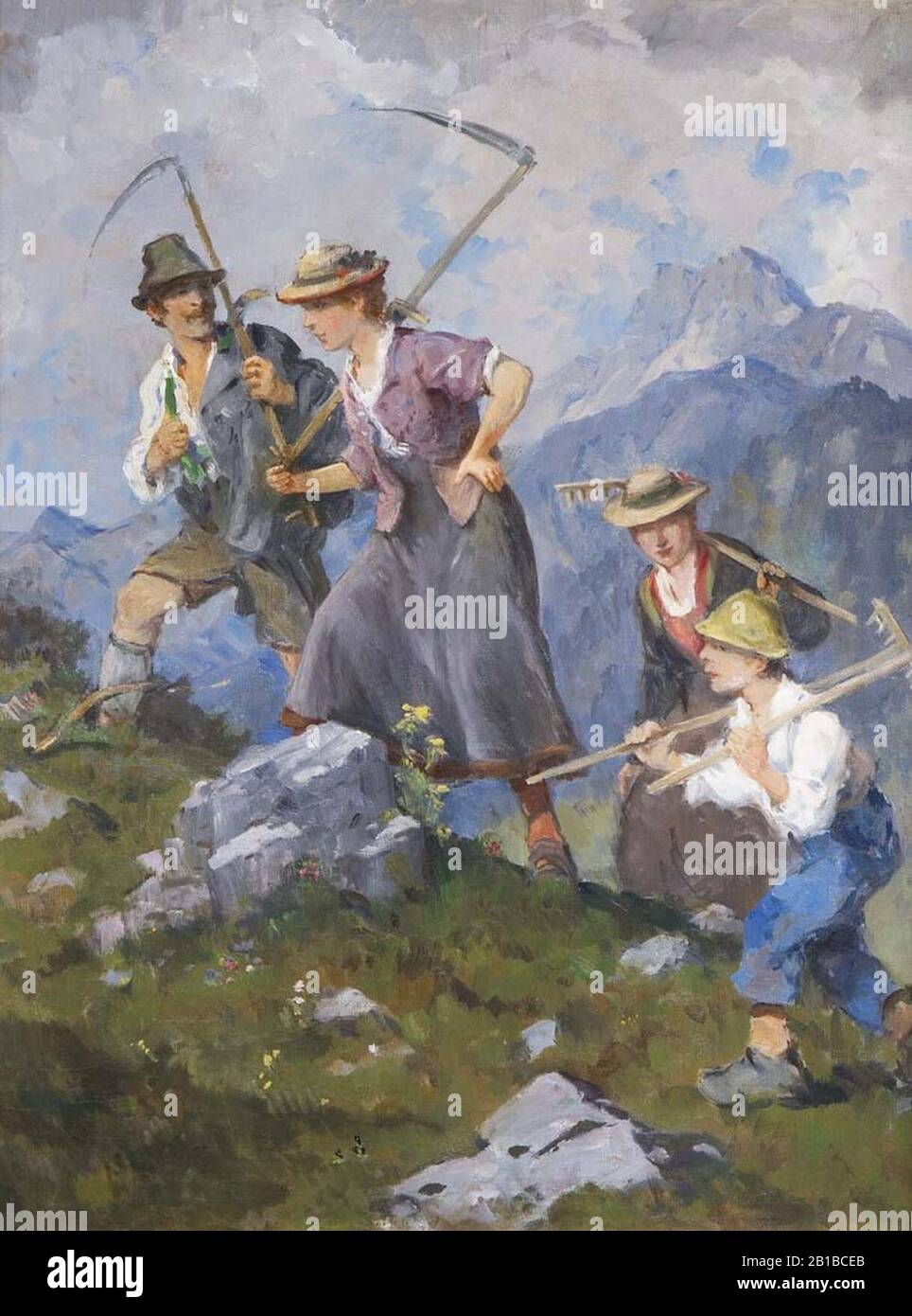 Fritz Freund Auf der Sommer-Alm Stock Photo - Alamy