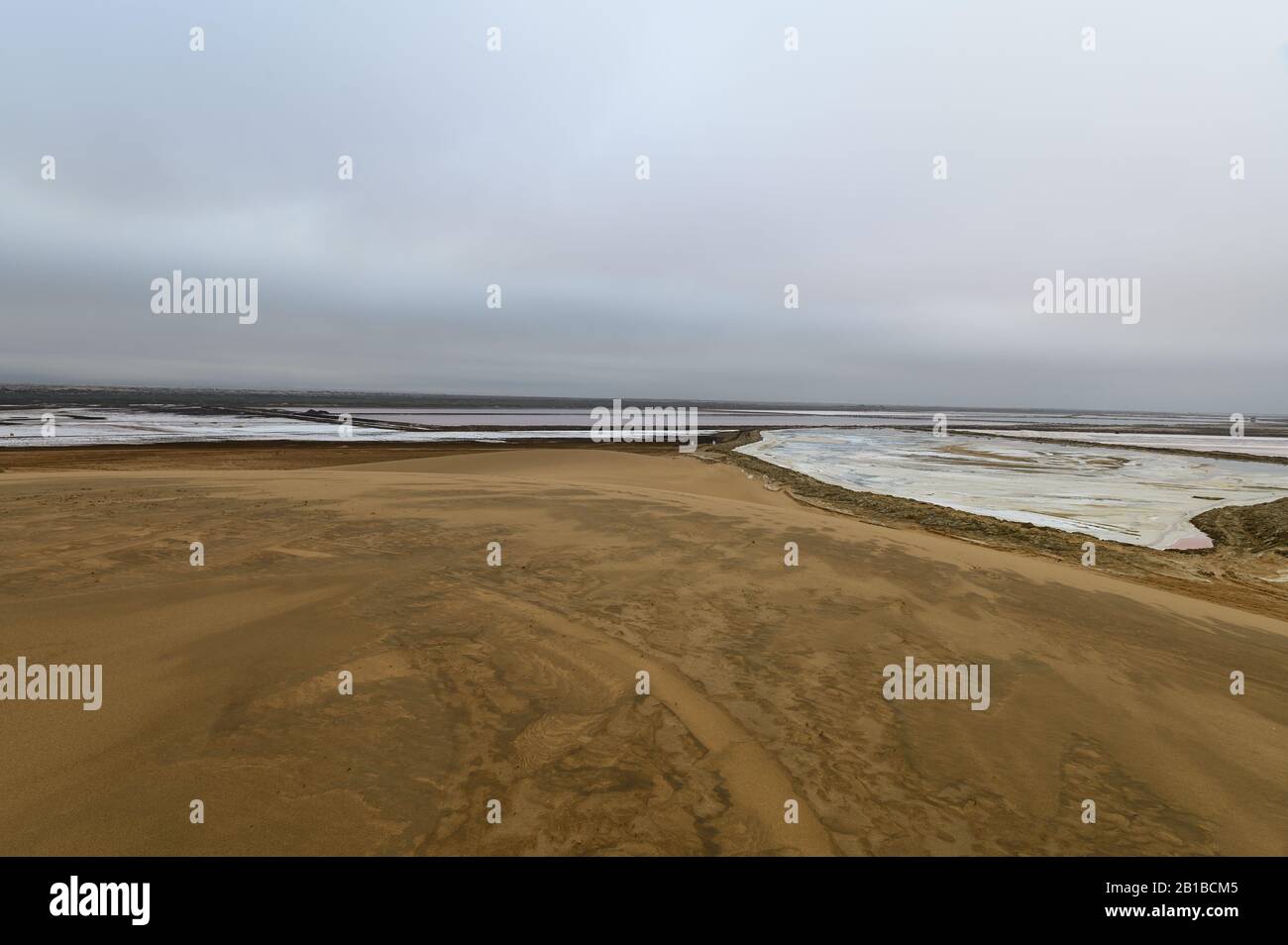 salt mining ponds Stock Photo - Alamy