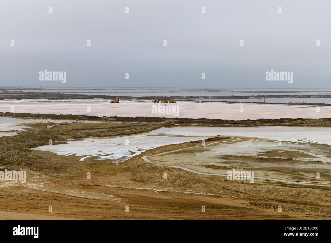 salt mining ponds Stock Photo - Alamy