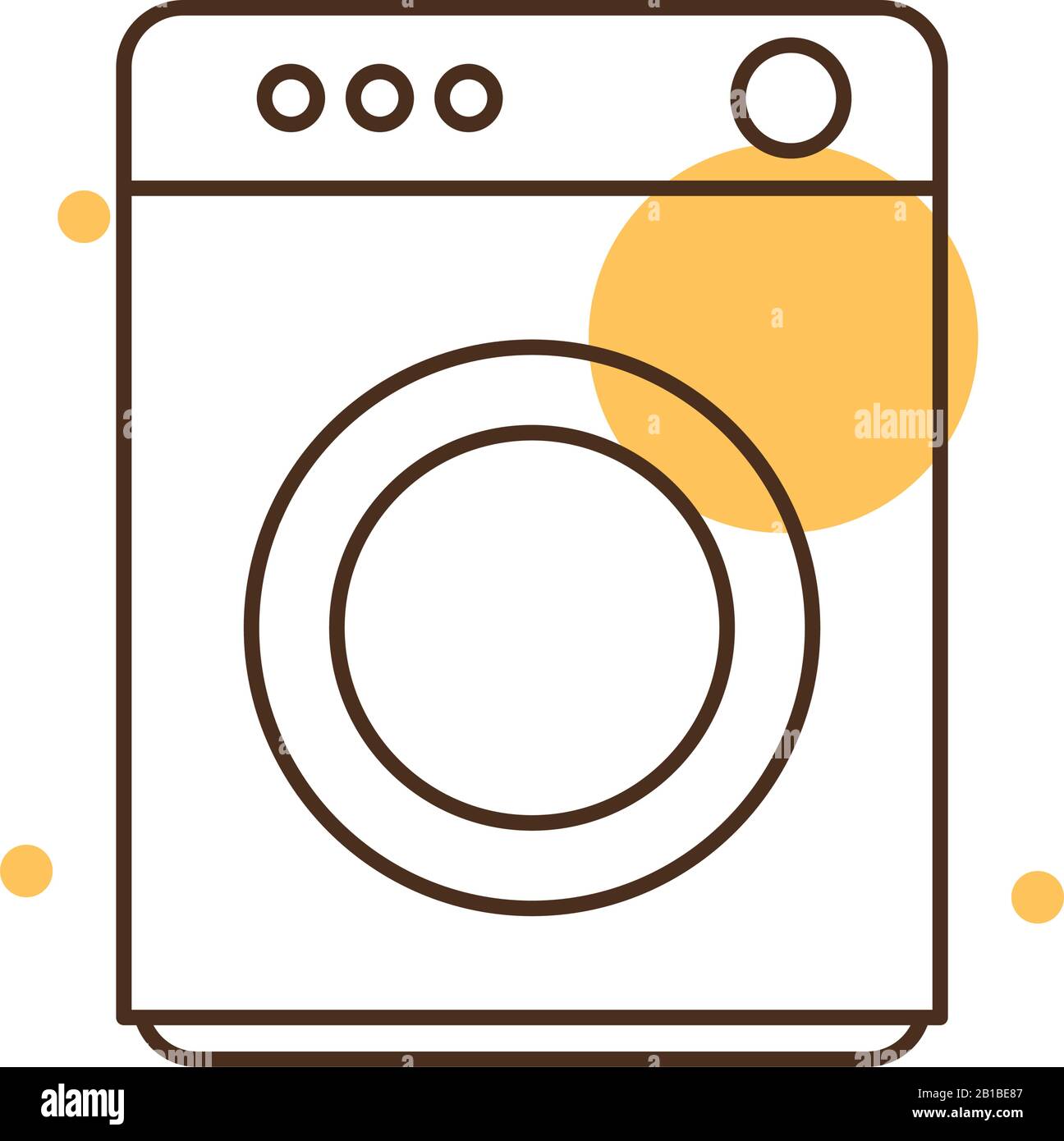 Washing machine block and line style icon design, House home electronic ...