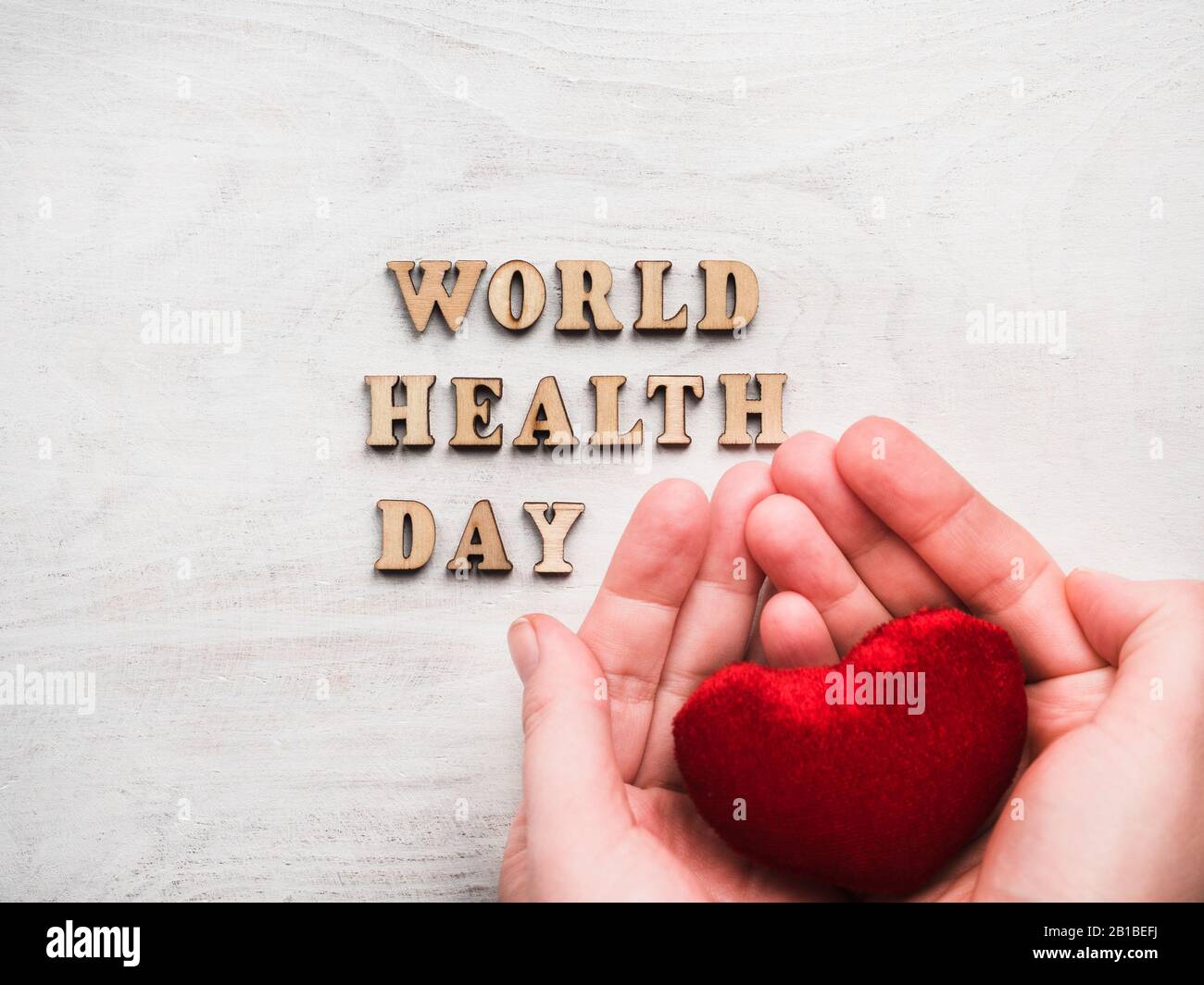WORLD HEALTH DAY. Greeting card. Isolated background Stock Photo - Alamy