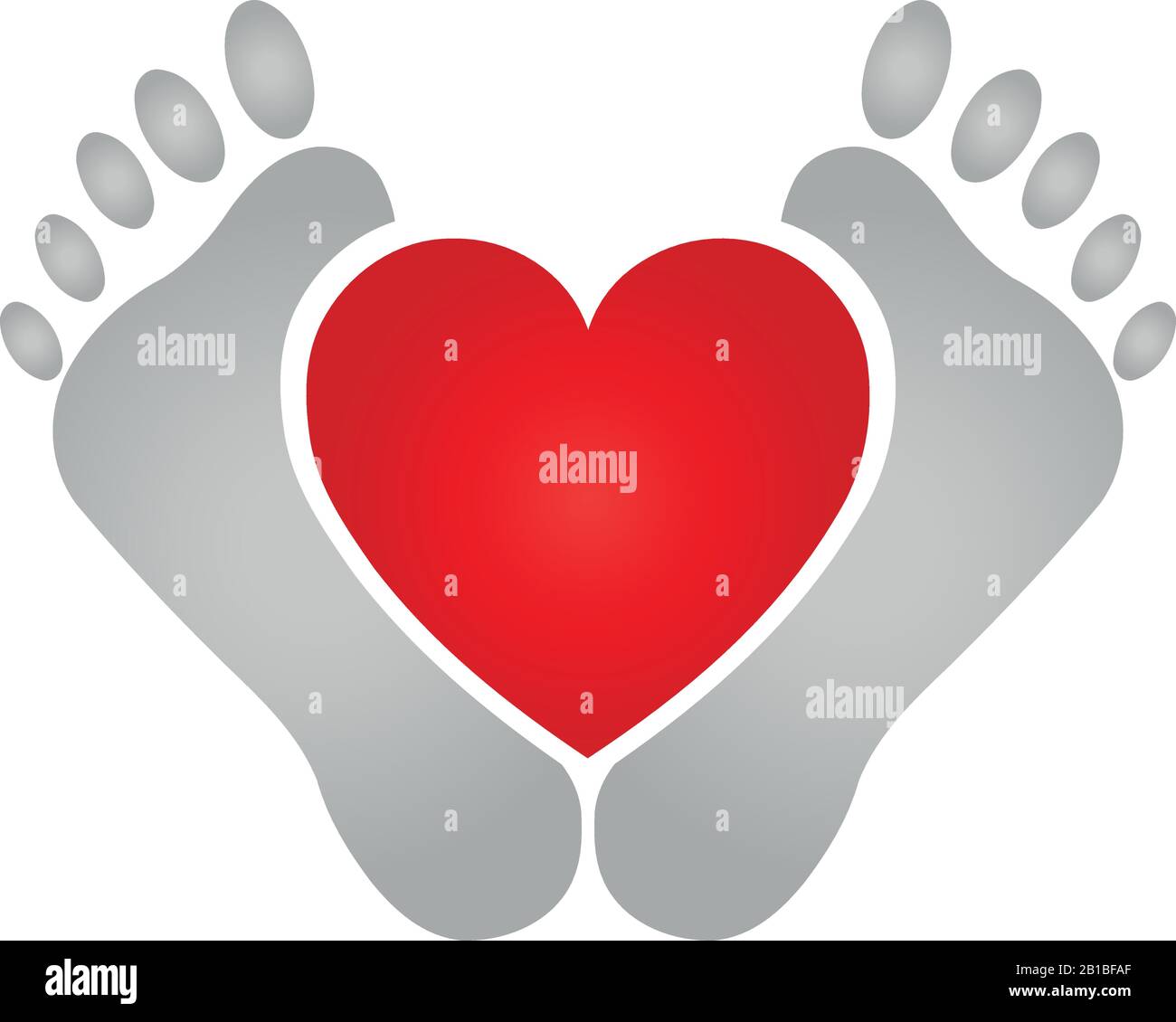 Feet, heart, foot care, logo Stock Vector Image & Art - Alamy
