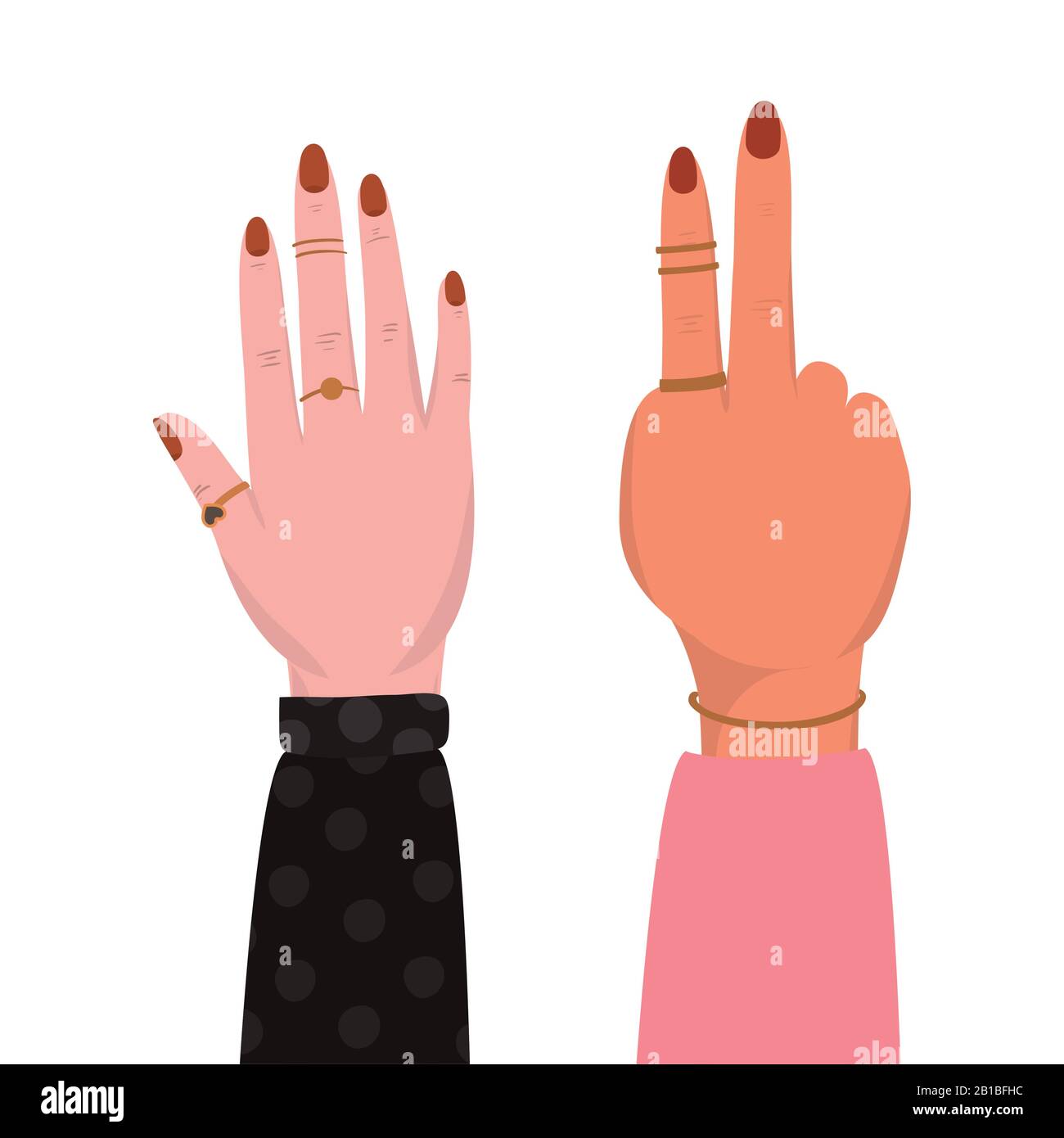 Isolated female hands vector design Stock Vector Image & Art - Alamy