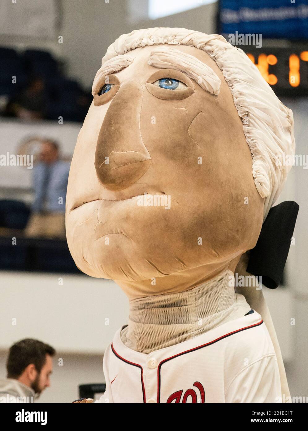 Washington Nationals Dancing President mascot George Washington in the ...