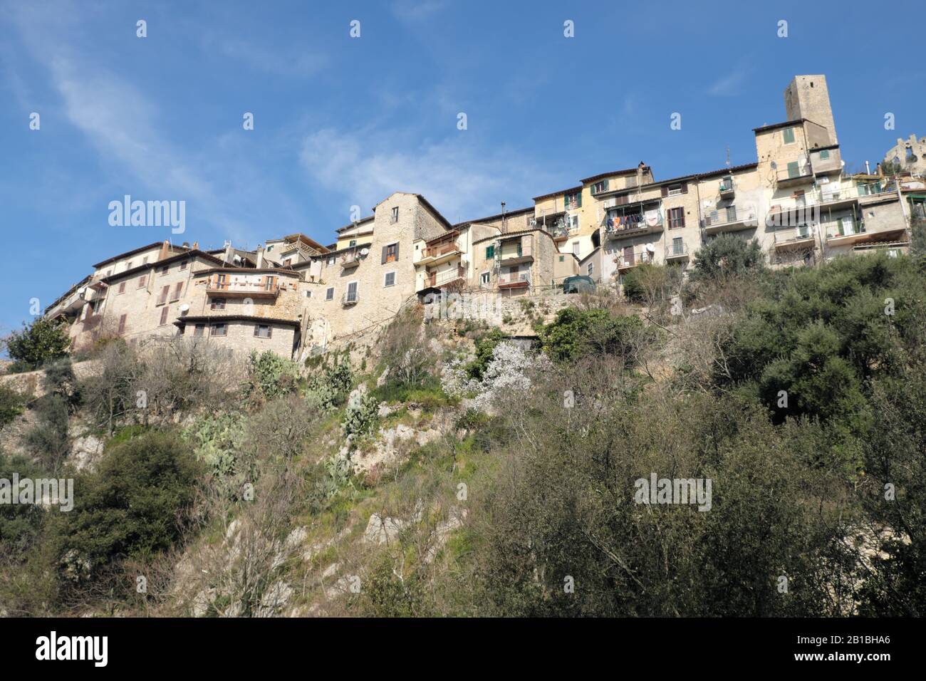 poggio catino, little town in rieti district, lazio, italy, europe ...