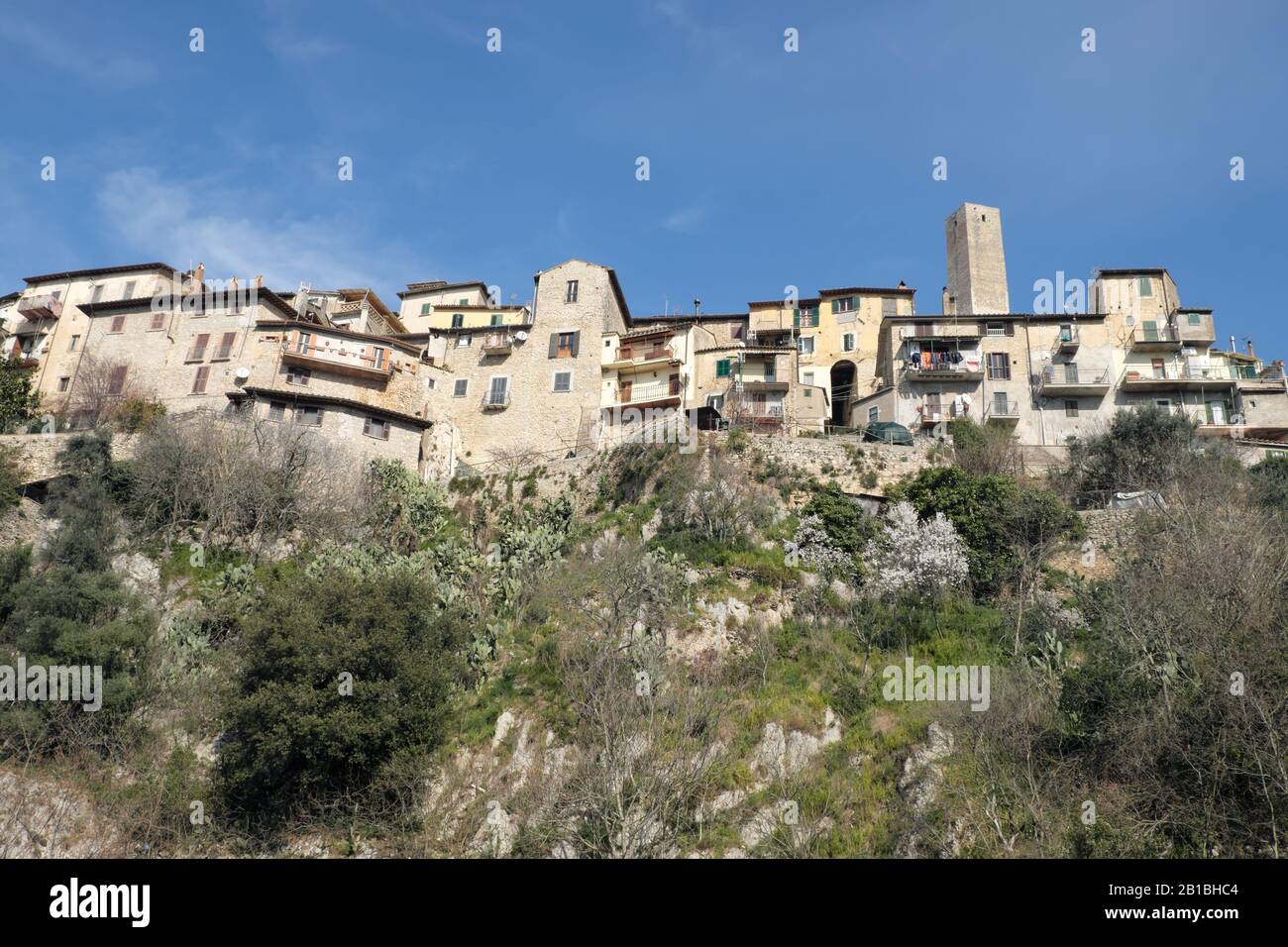 poggio catino, little town in rieti district, lazio, italy, europe ...