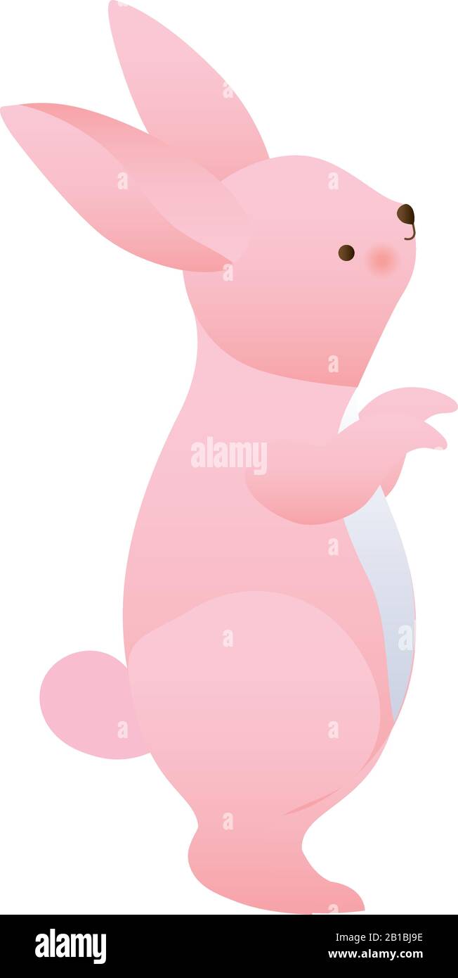 Cute rabbit cartoon vector design Stock Vector Image & Art - Alamy