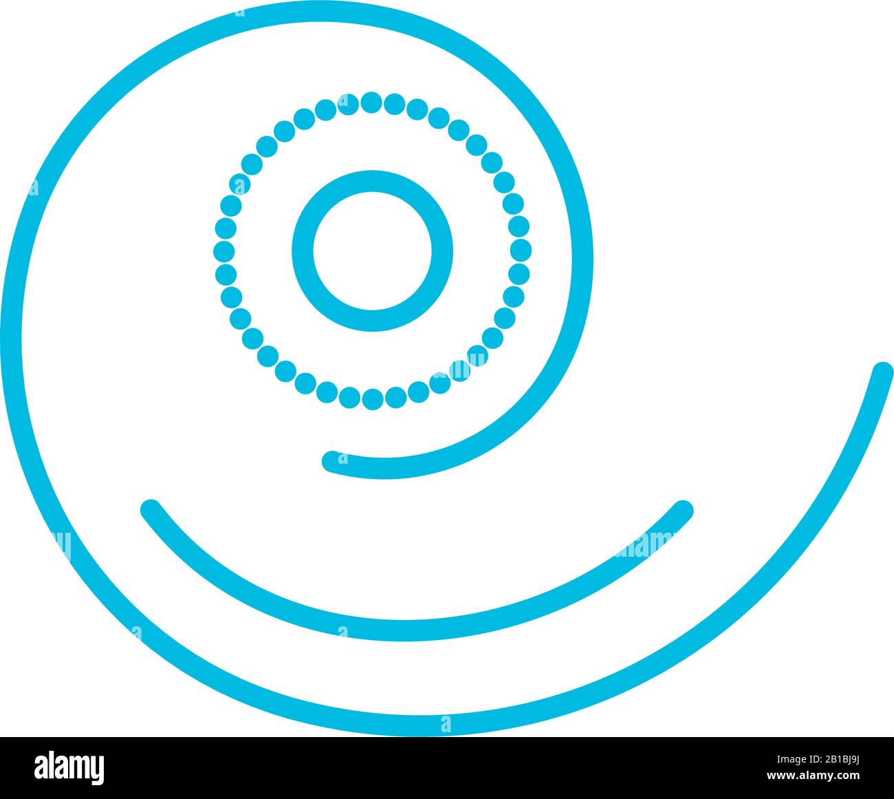 striped spiral line style icon design, futuristic virtual technology ...