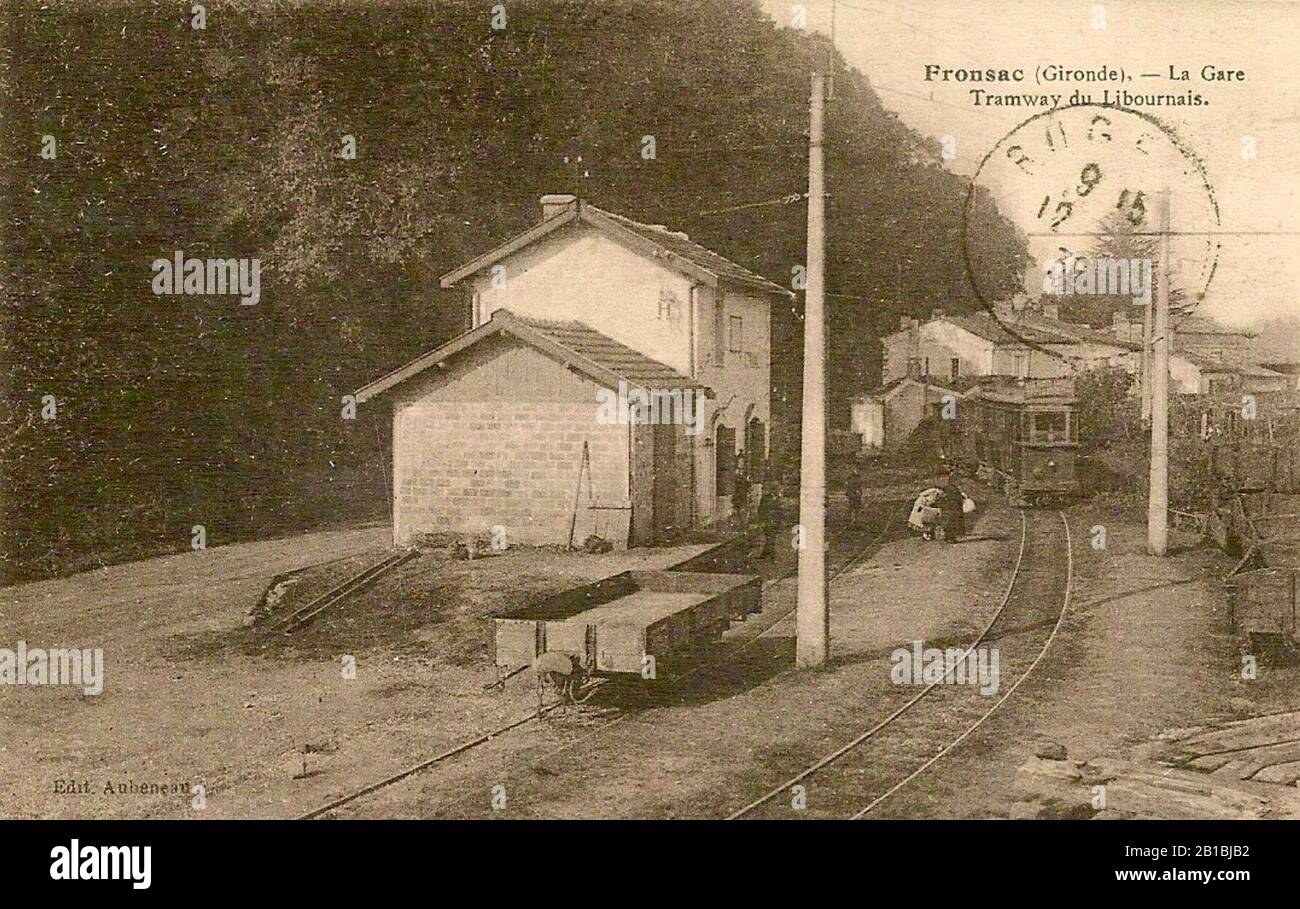 Fronsac - gare Stock Photo - Alamy