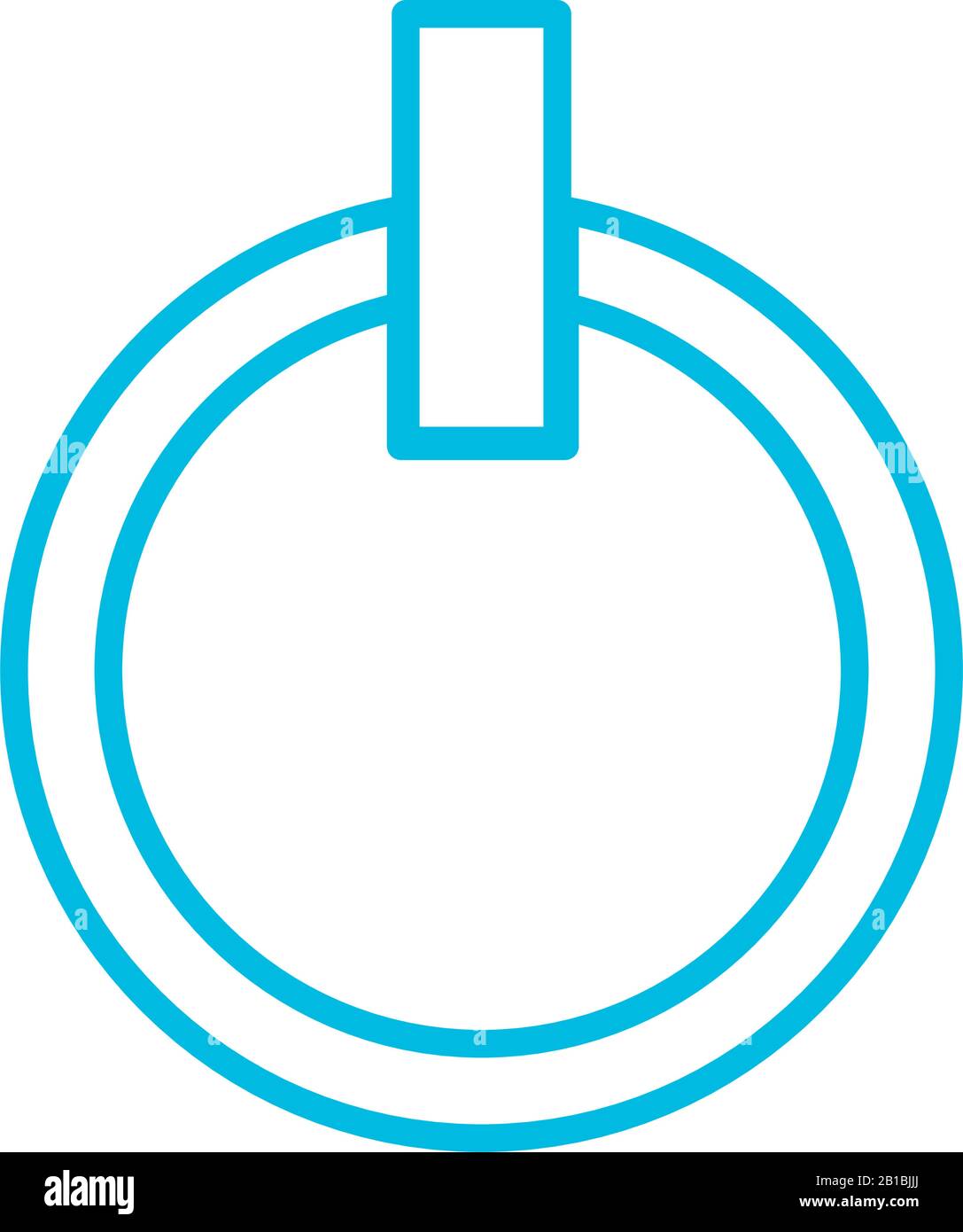 power button line style icon design, futuristic virtual technology ...