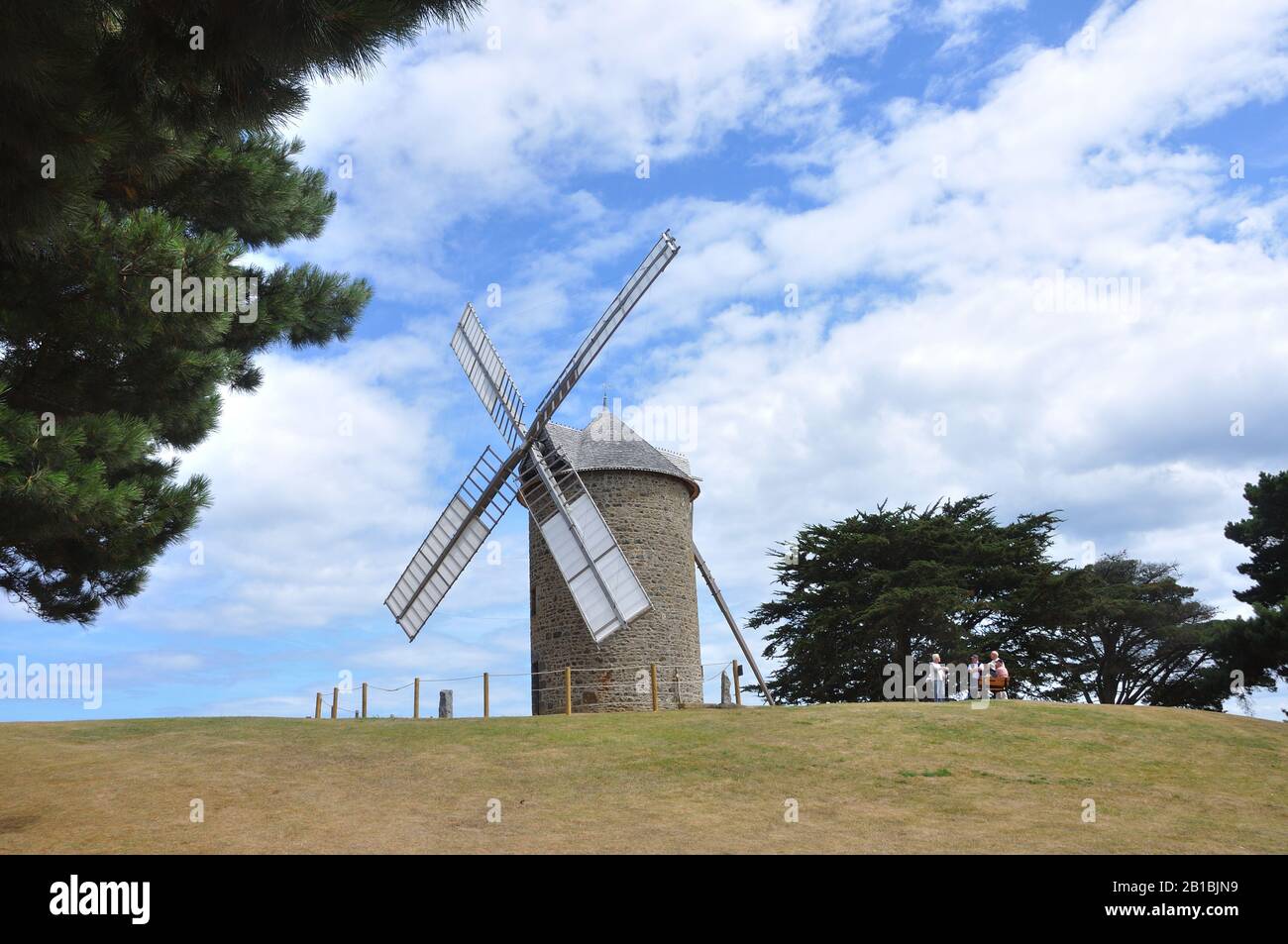 windmill in the countryside, France. miller's habitat for making flour ...