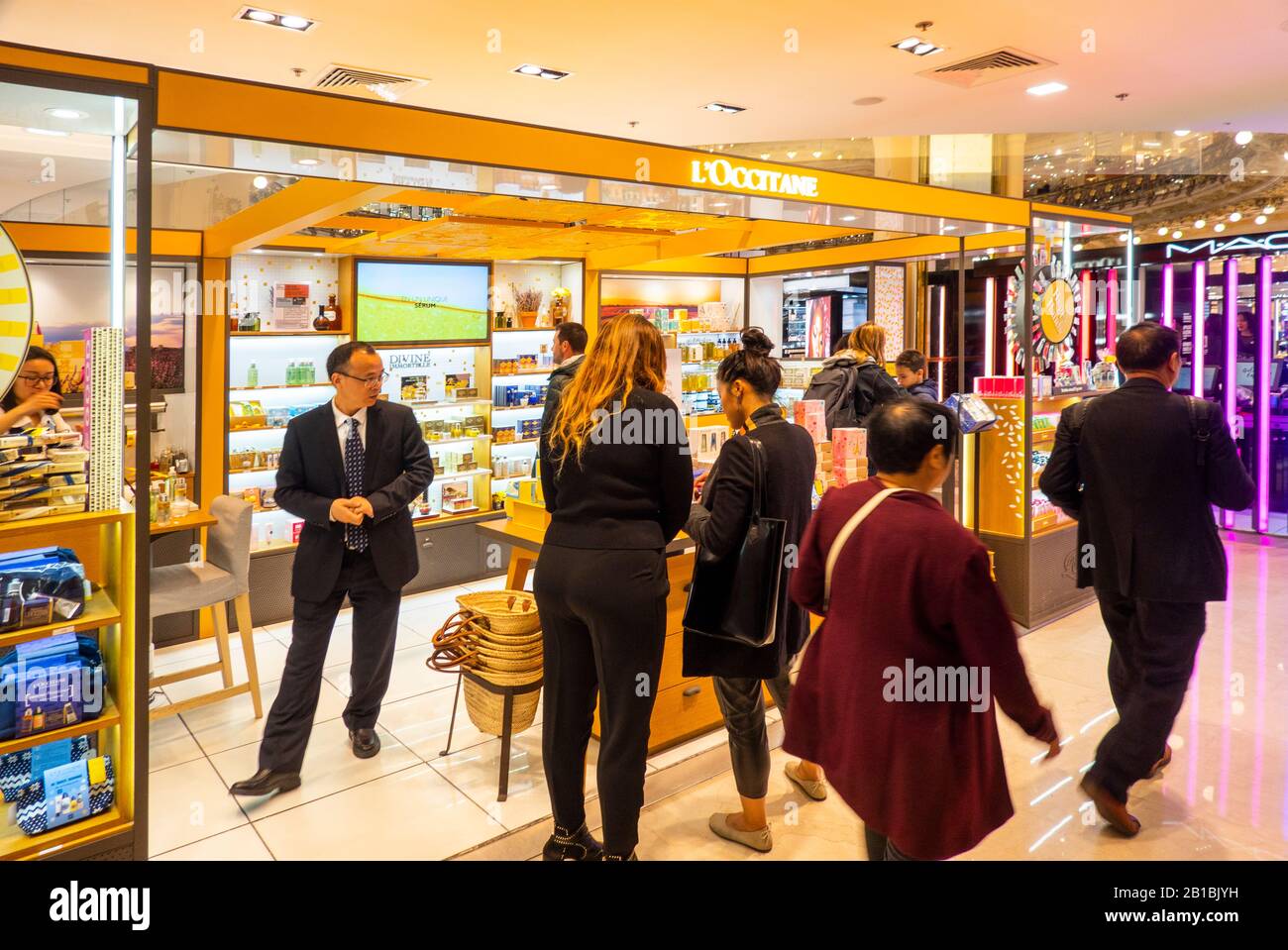 beauty department at Galeries Lafayette department store Paris France ...