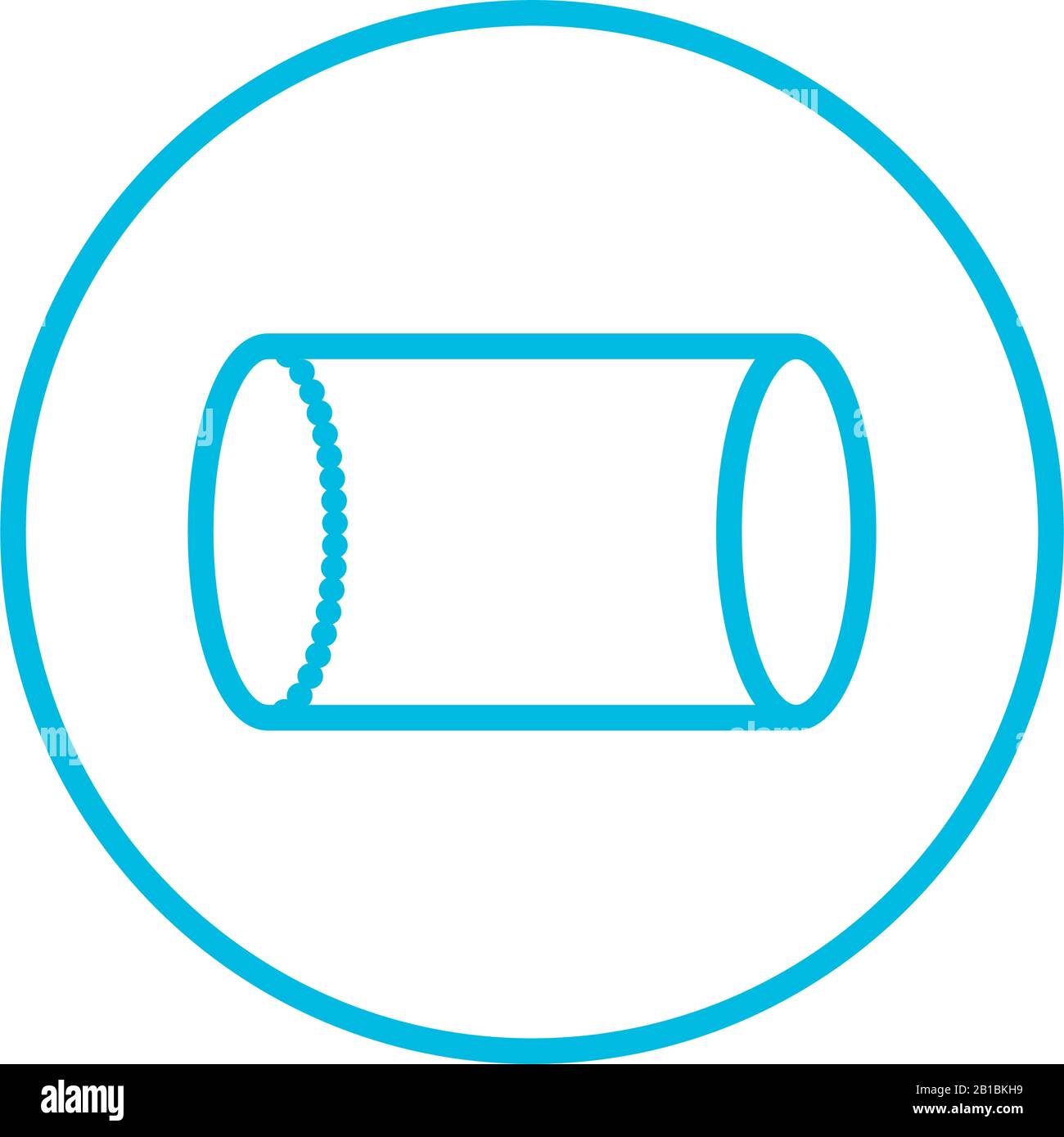 cylinder inside circle line style icon design, futuristic virtual ...