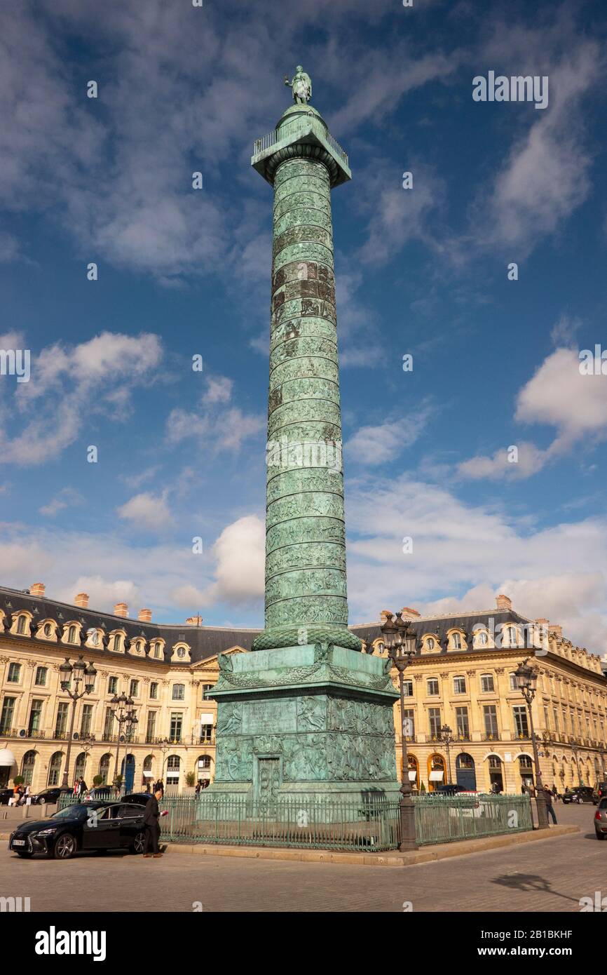 Place Vendome column Paris France Stock Photo - Alamy