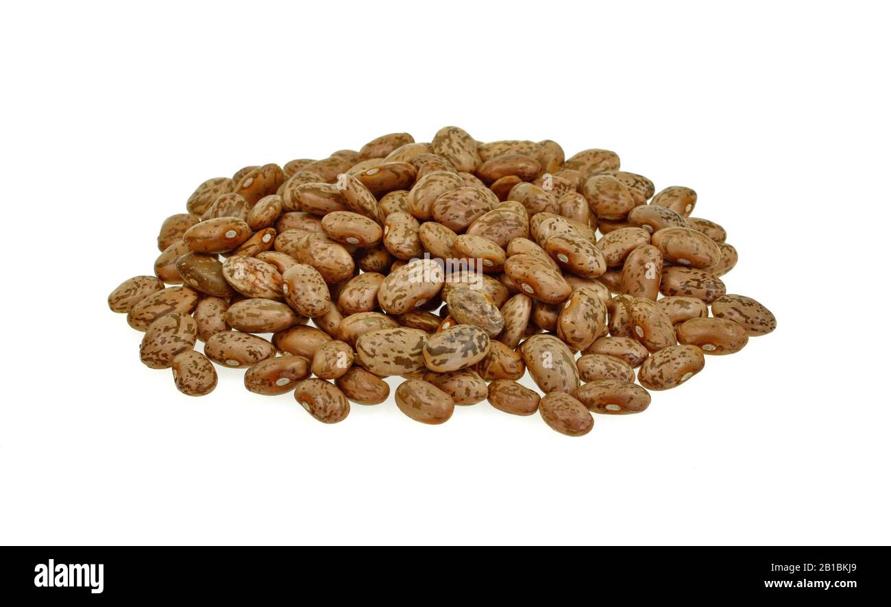 Raw brown beans isolated on white background Stock Photo - Alamy
