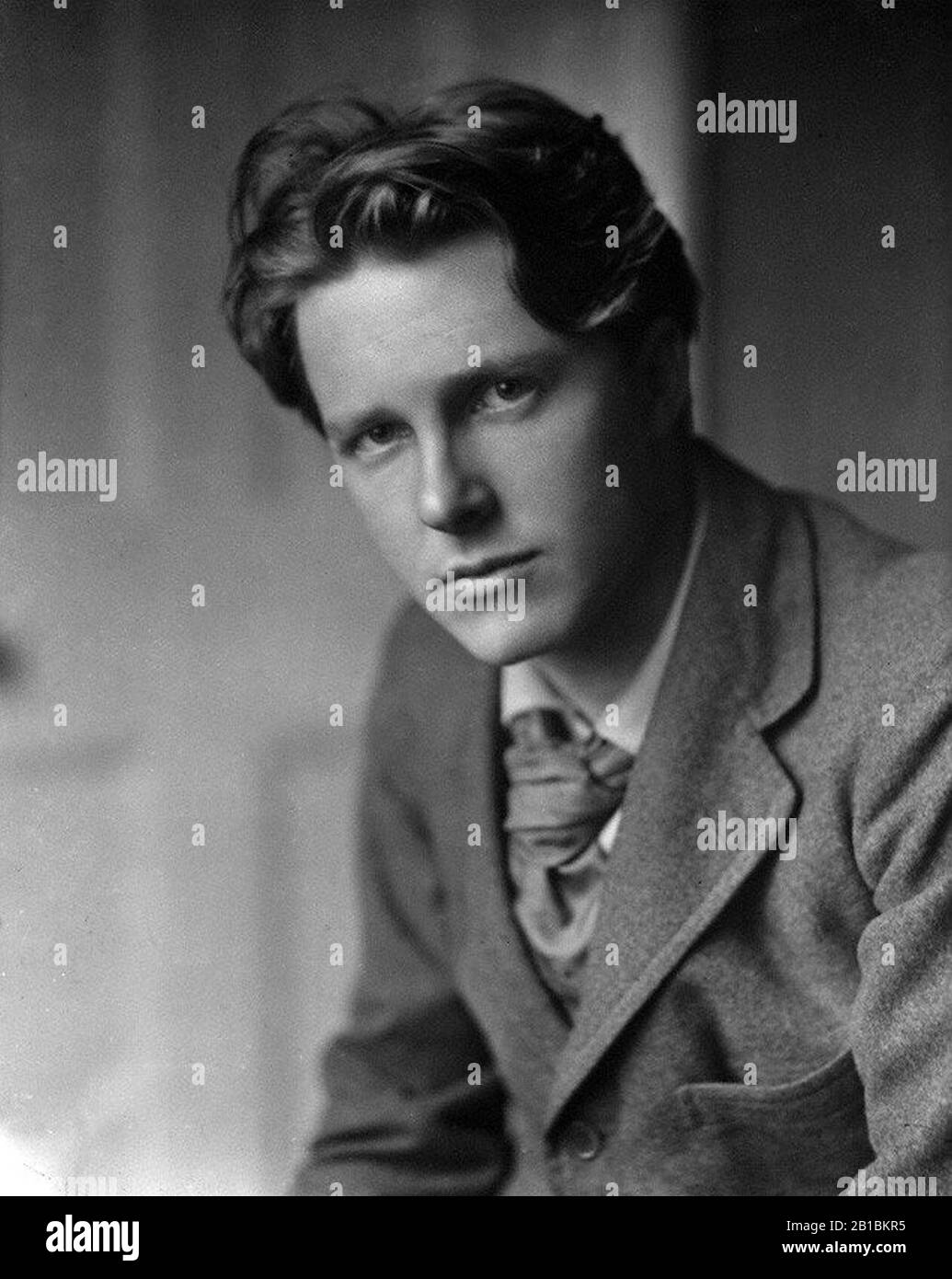 Frontispiece (cropped) to Collected poems of Rupert Brooke with a ...