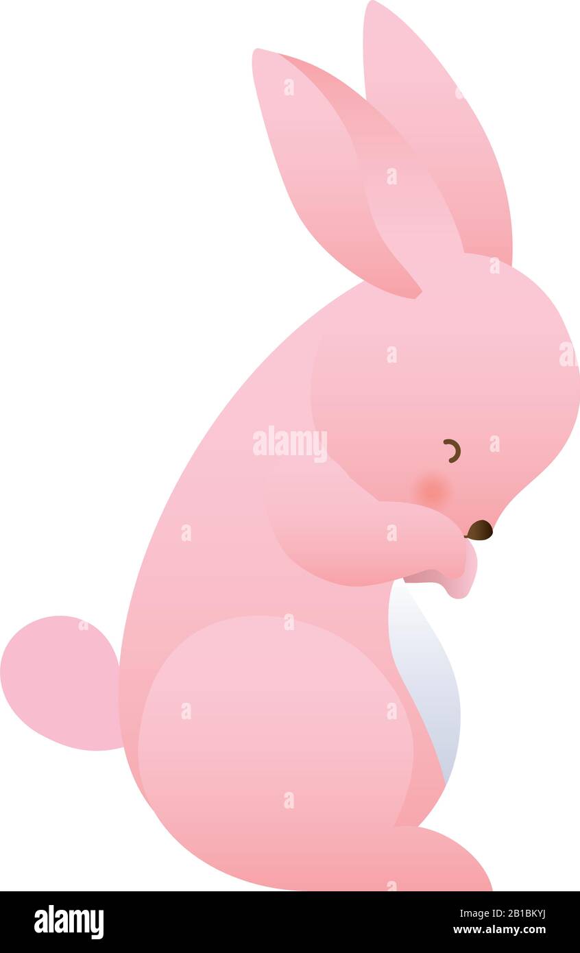Cute rabbit cartoon vector design Stock Vector Image & Art - Alamy
