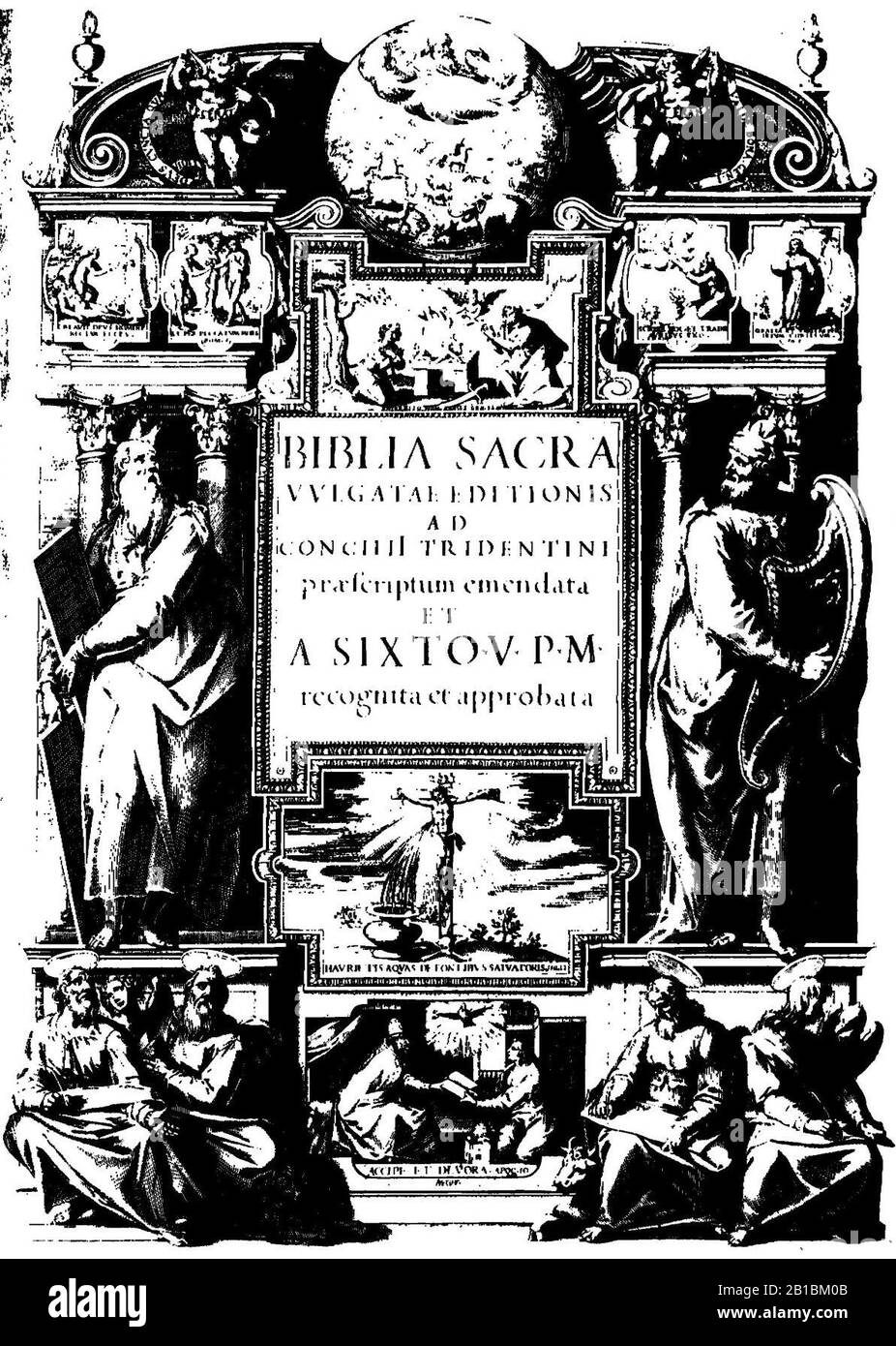 Frontispiece of the Sixtine Vulgate Stock Photo - Alamy