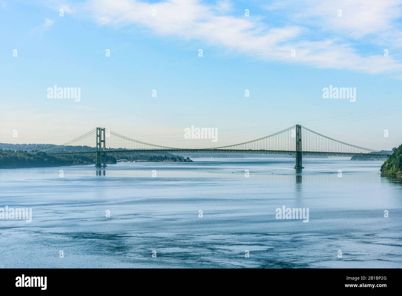 The Tacoma Narrows bridge is actually two suspension bridges over Puget ...