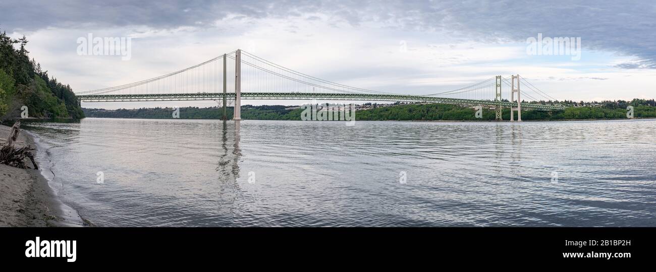 The Tacoma Narrows bridge is actually two suspension bridges over Puget ...