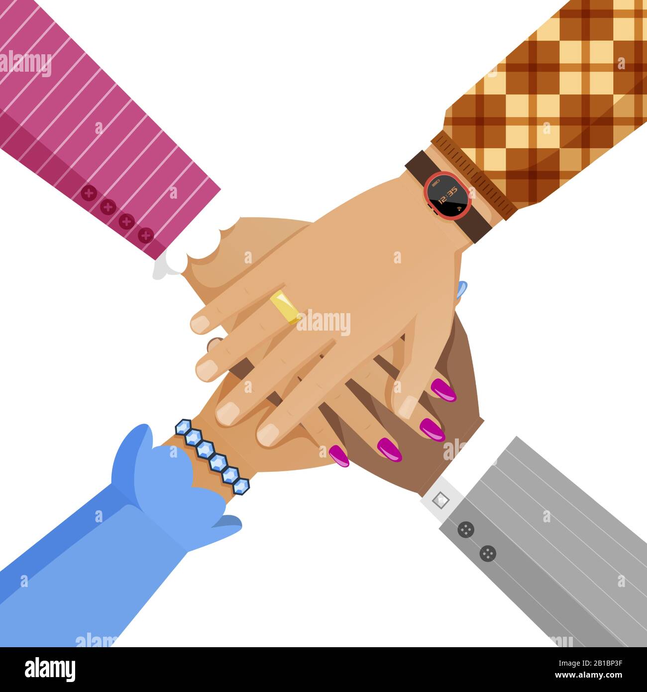 Unity volunteering concept group Stock Vector Images - Alamy
