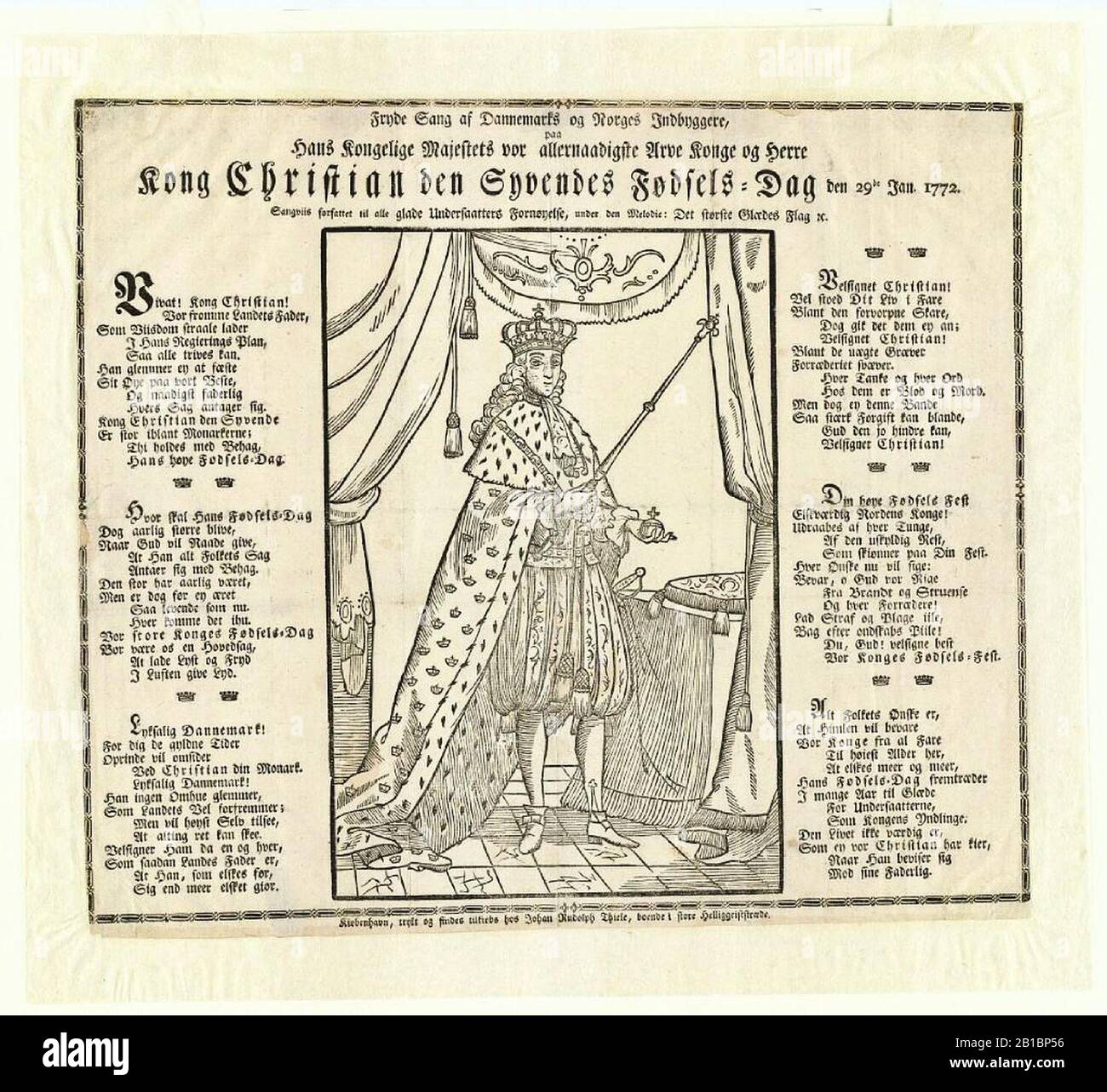 Fryde Sang af Dannemarks og Norges Indbyggere object106 Stock Photo - Alamy