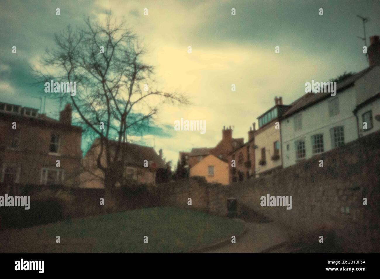 Knaresborough with a pinhole lens intentional blur Stock Photo - Alamy
