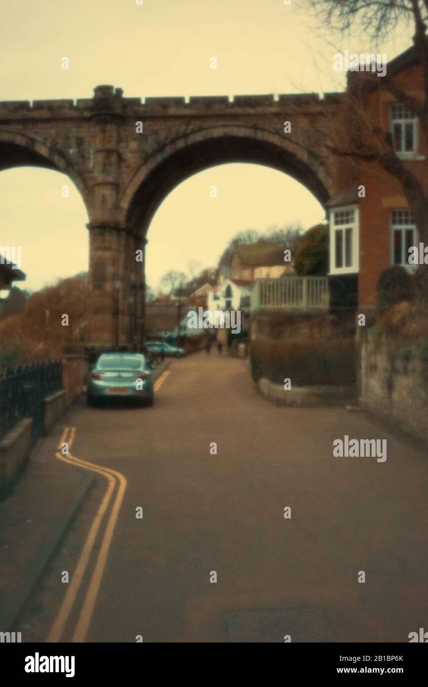Knaresborough with a pinhole lens intentional blur Stock Photo - Alamy