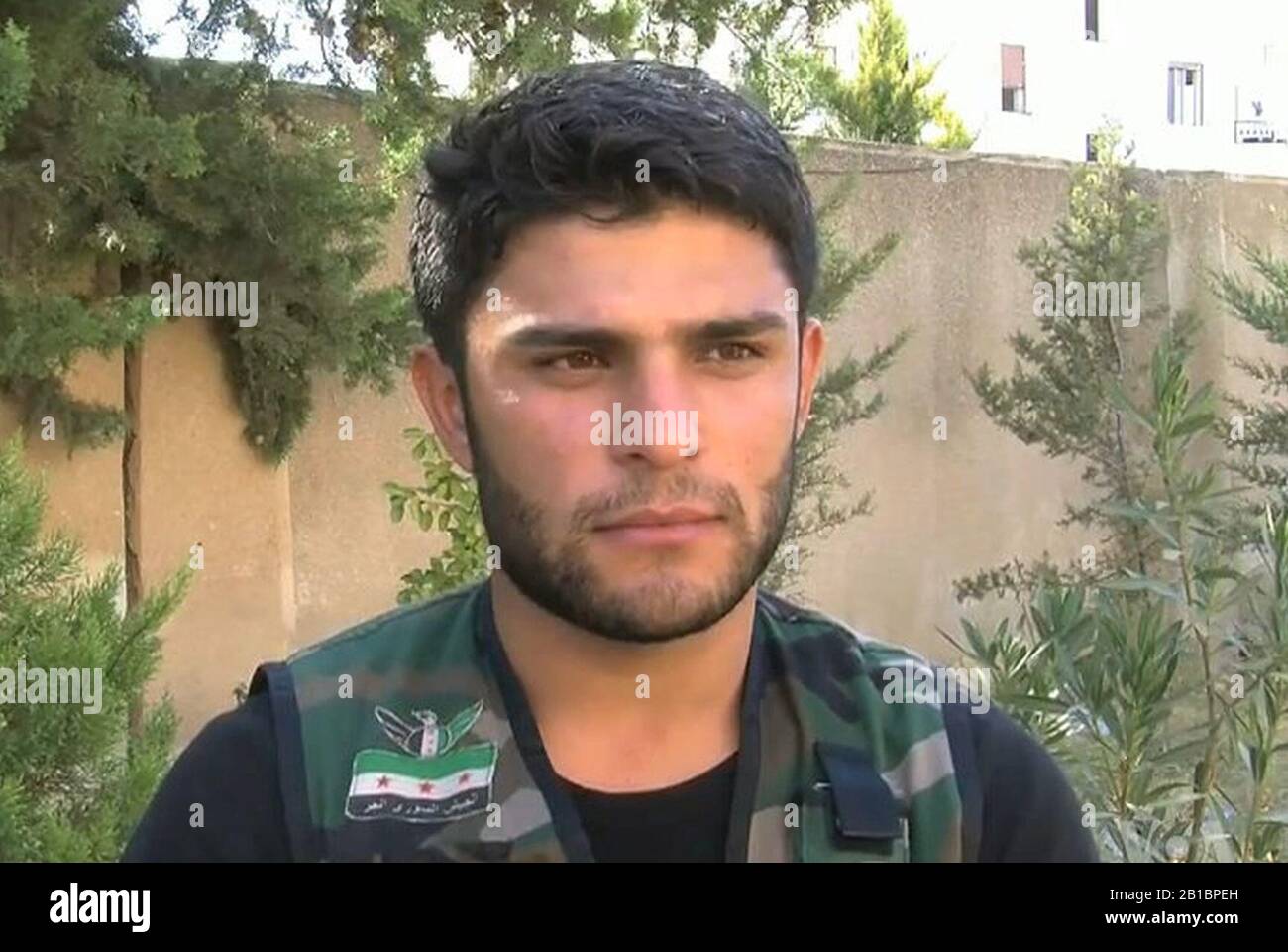 FSA soldier being intereviewed with FSA logo Stock Photo - Alamy